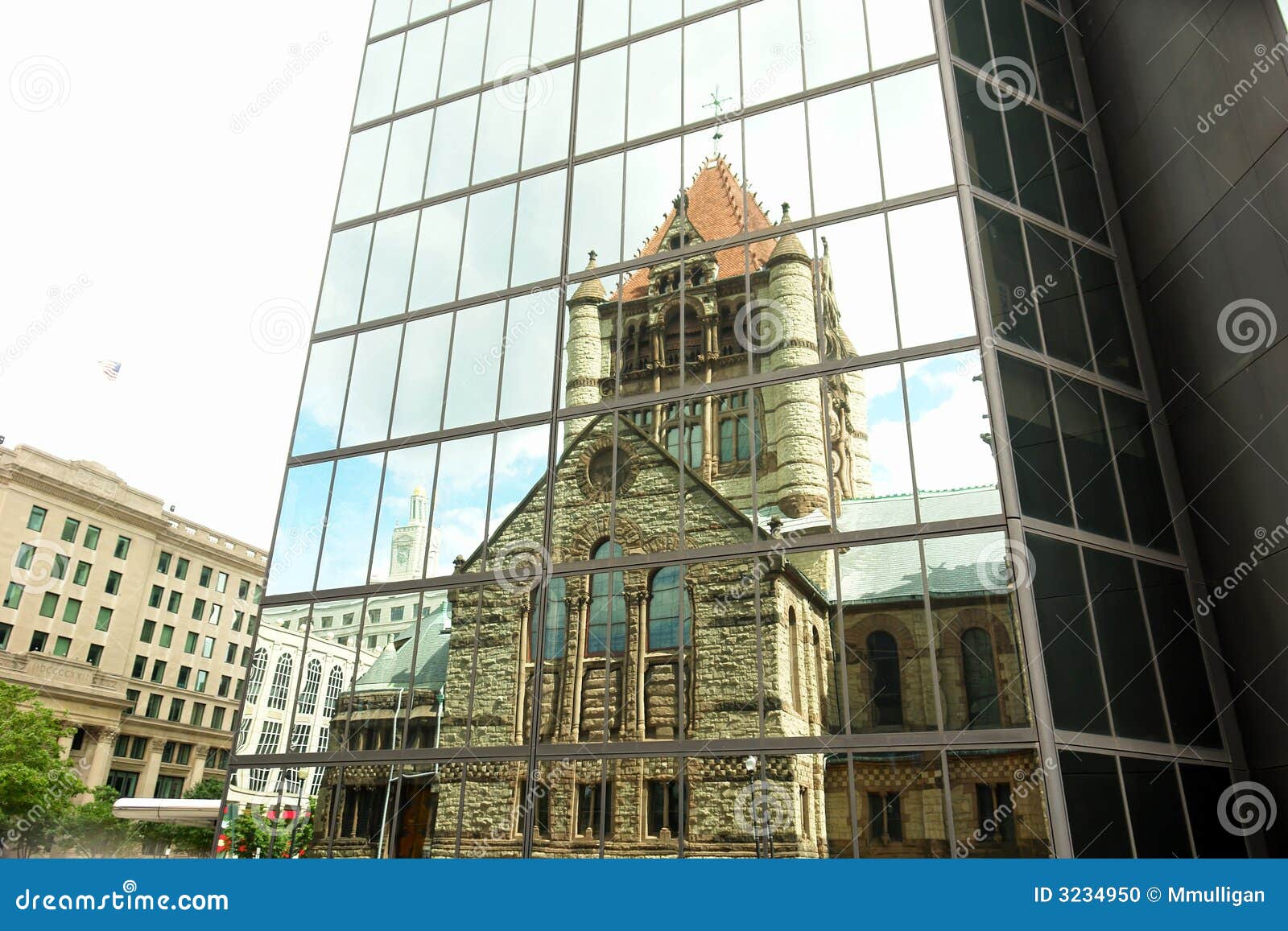 Church illusion stock photo. Image of glass, boston, church - 3234950