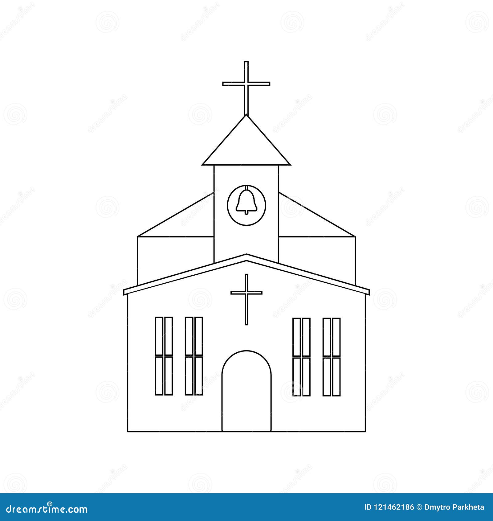 Church illustration vector stock vector. Illustration of building ...