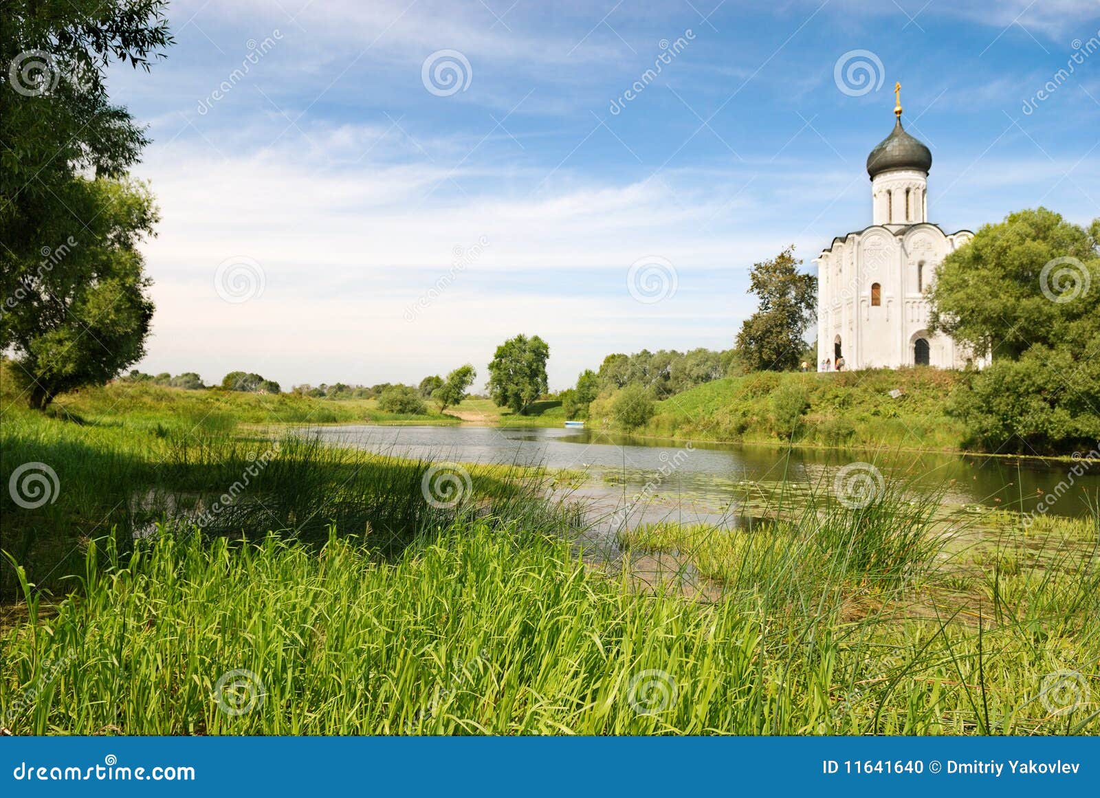Church of the Intercession on the Nerl Stock Photo - Image of ...