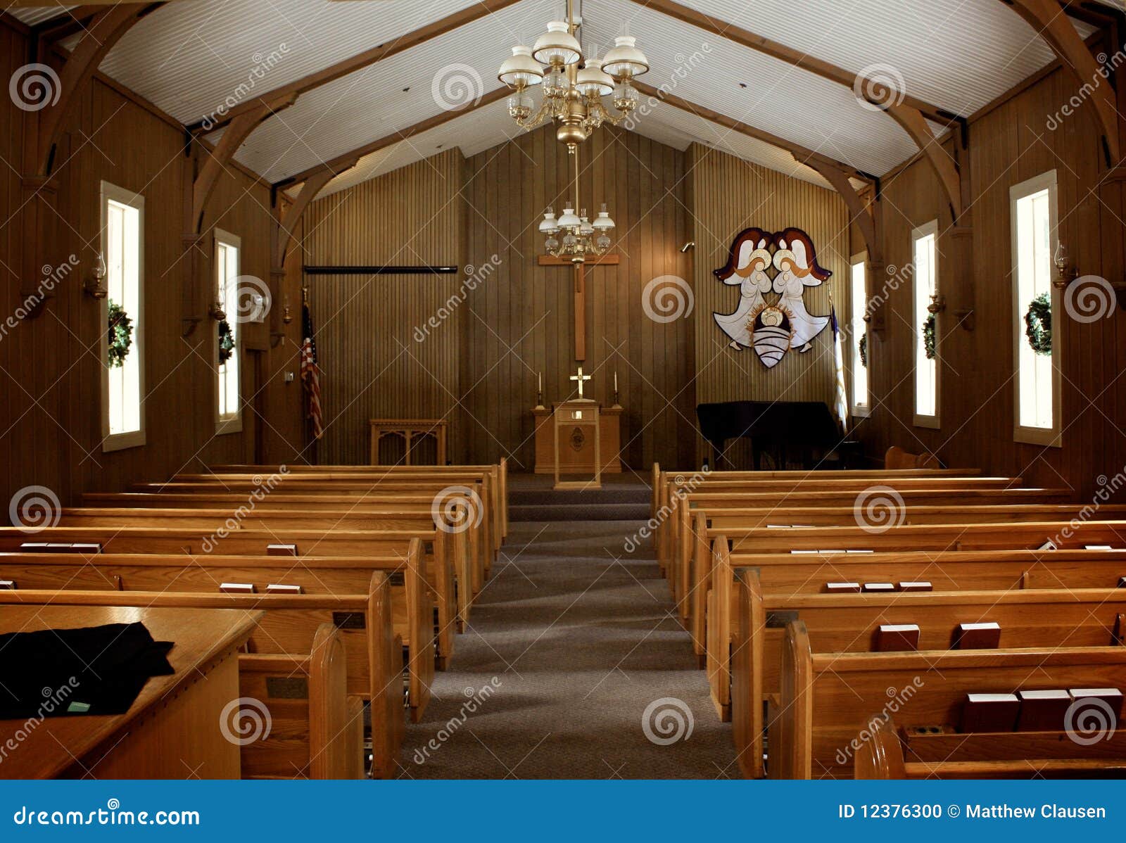 Church Interior stock photo. Image of bench, dark, bible - 12376300