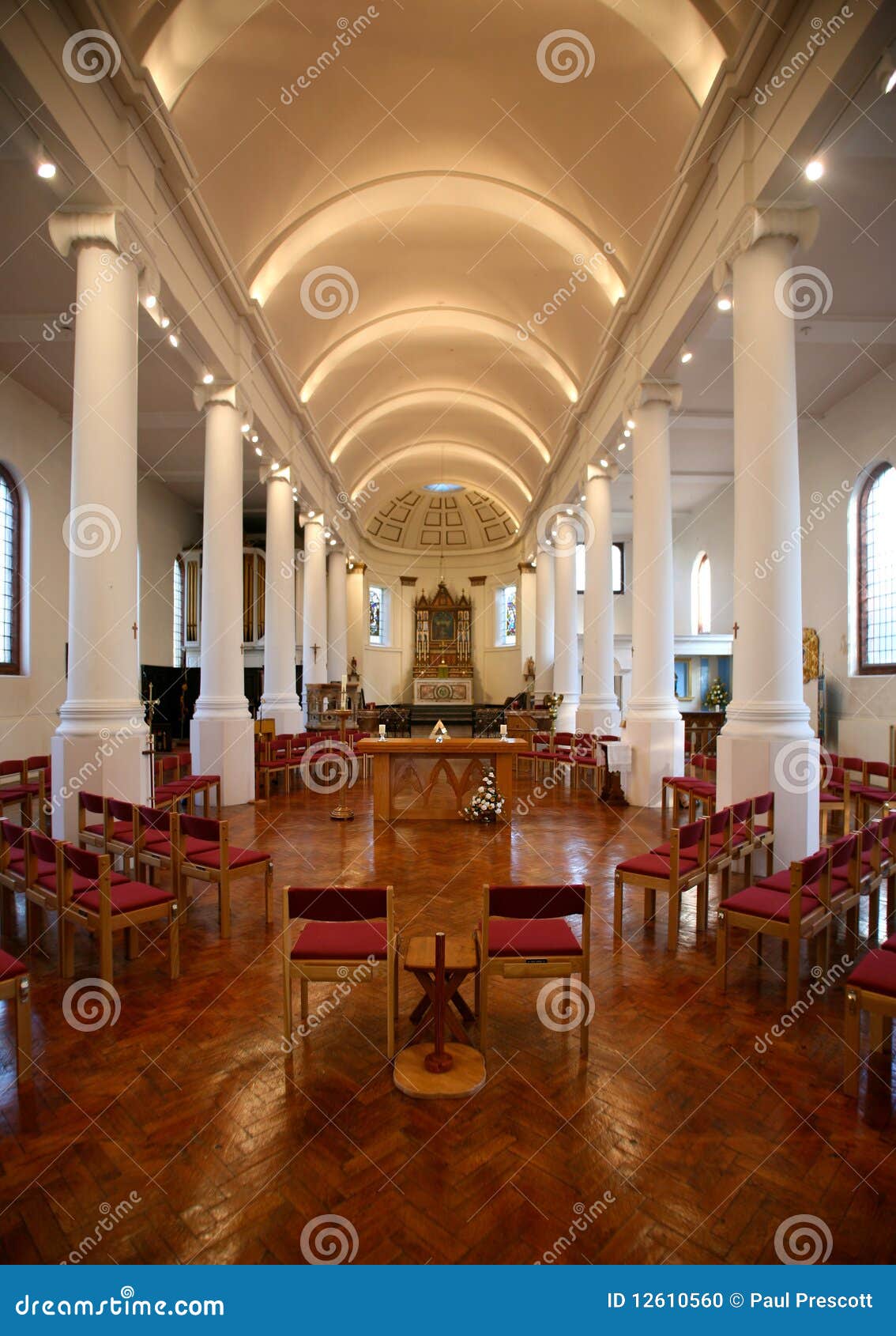 Church interior stock photo. Image of arch, cathedral - 12610560