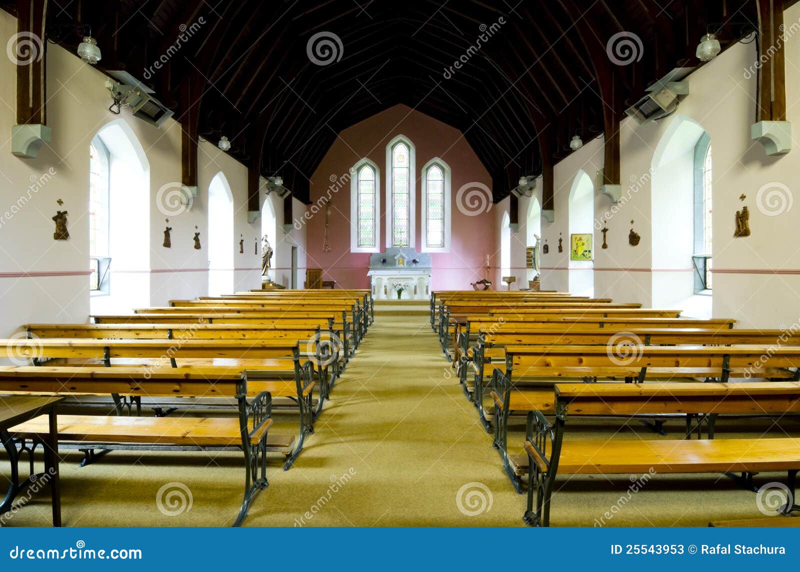 Church interior stock image. Image of catholic, spirituality - 25543953