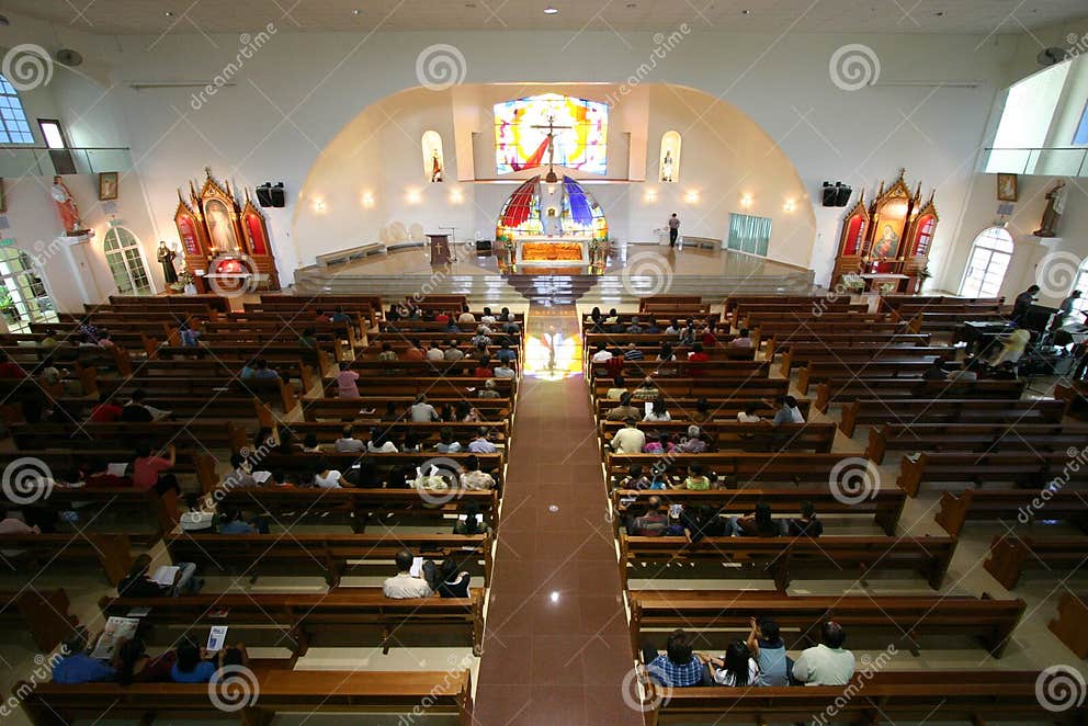Church interior stock photo. Image of pews, view, christian - 328366
