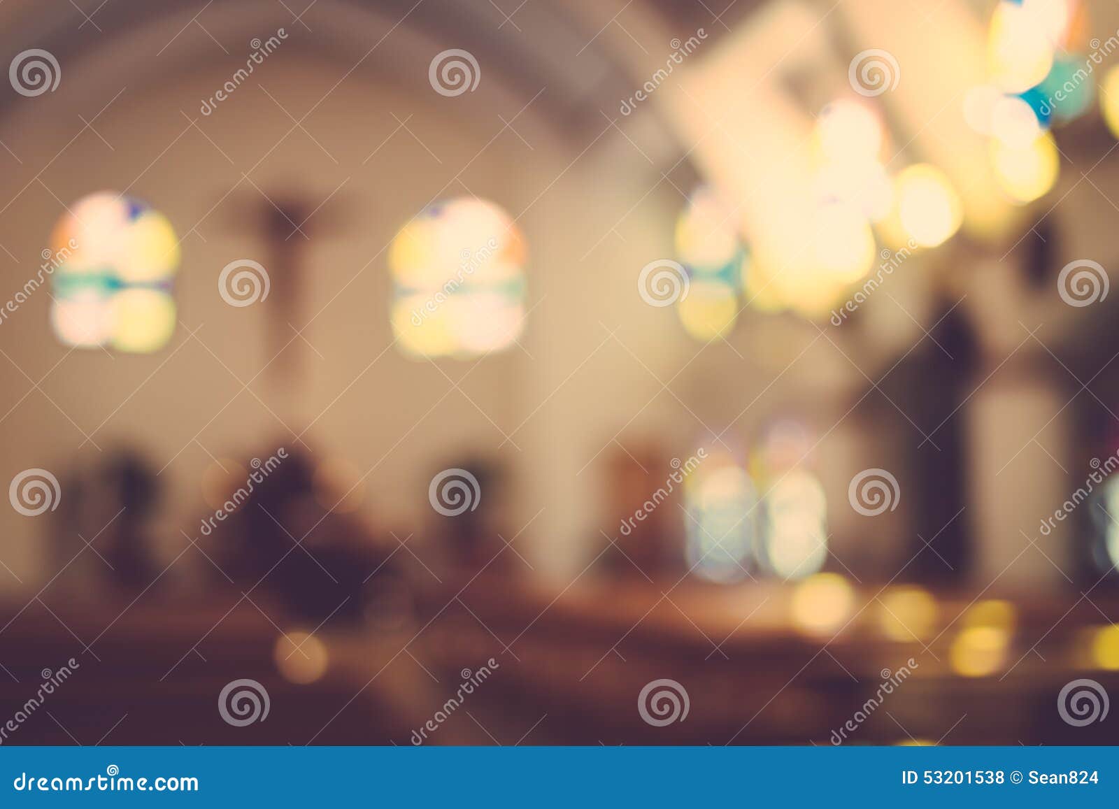 Church interior stock photo. Image of chapel, blur, cross - 53201538