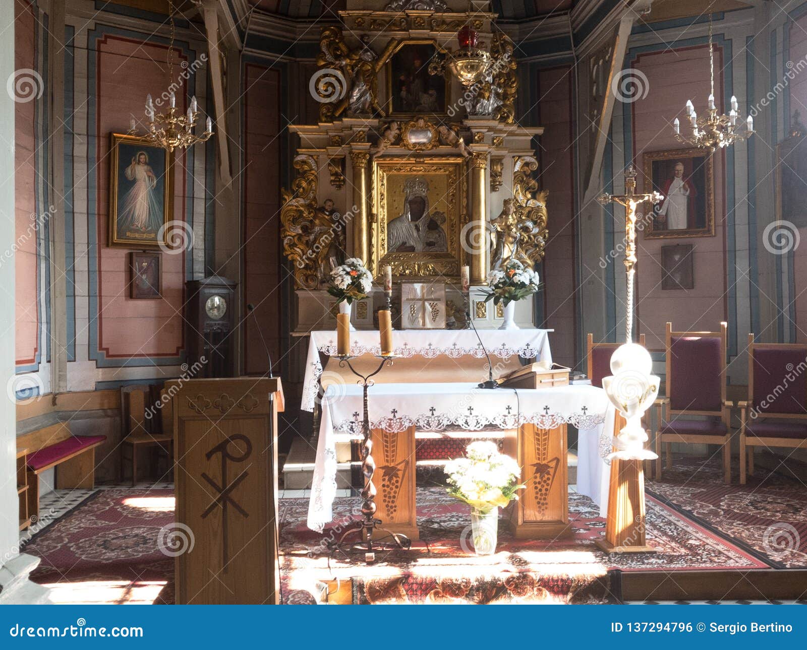 Church interior stock photo. Image of christian, pulpit - 137294796