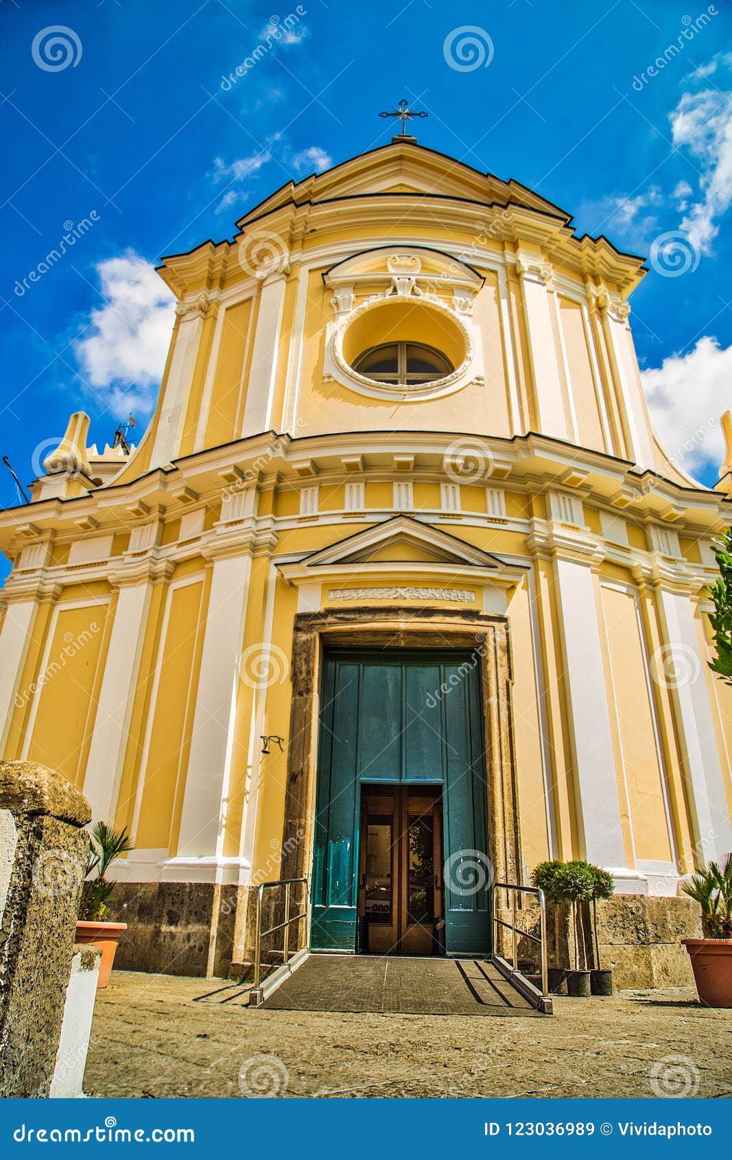 Church in Ischia Island stock image. Image of christians - 123036989
