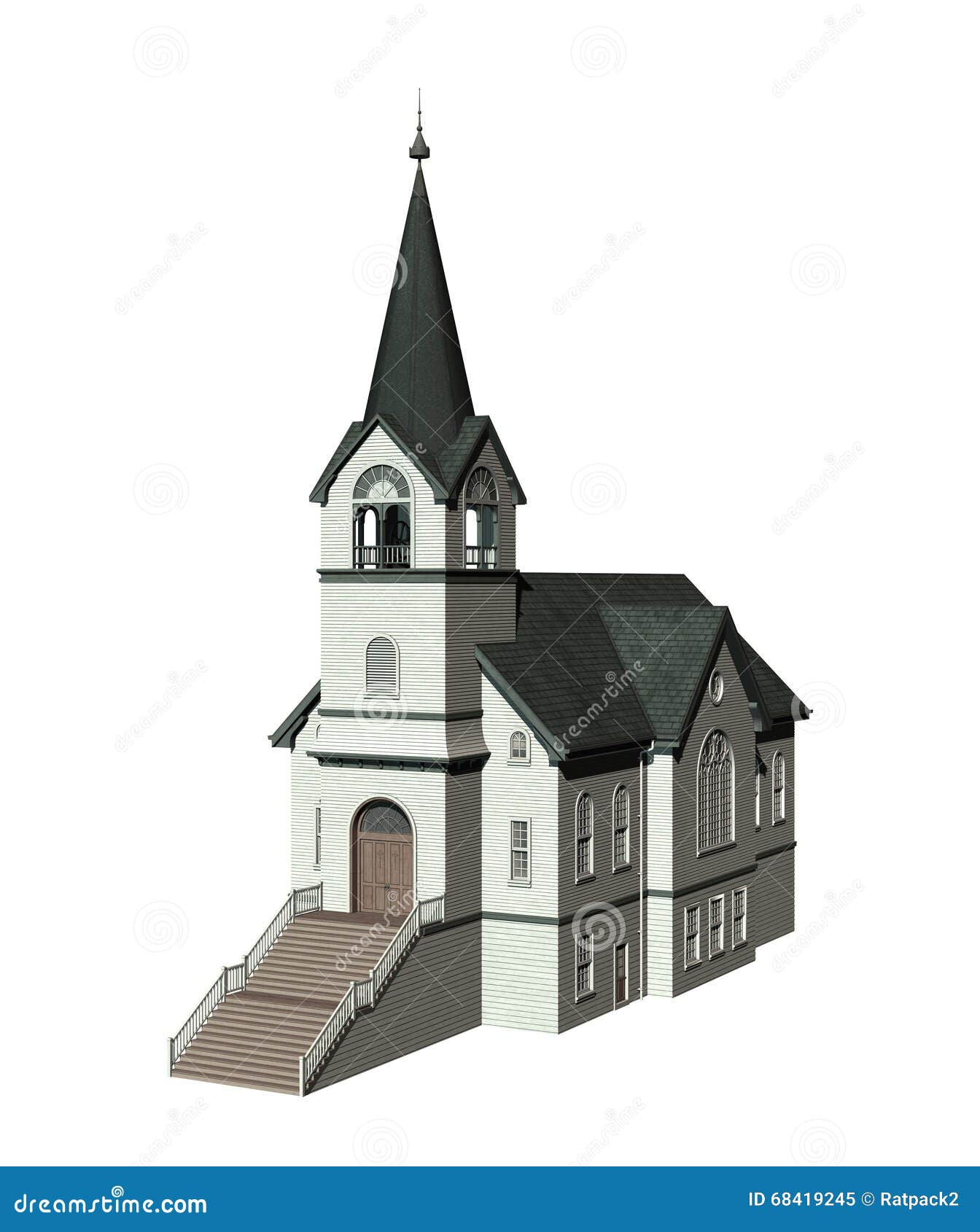 Church isolated on white stock illustration. Illustration of faith ...