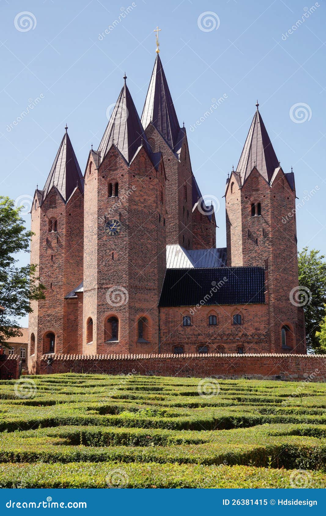 Church in Kalundborg (Denmark) Stock Image - Image of tourist ...