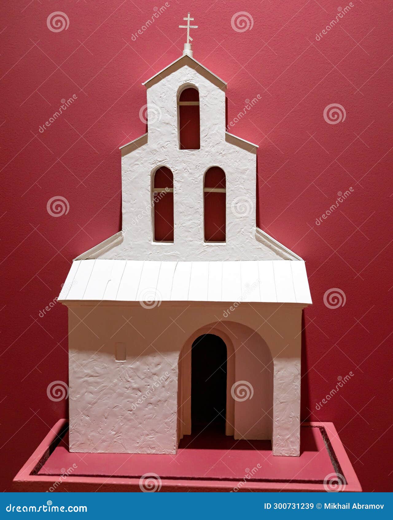Church Layout on a Red Background. Design Element. Stock Image - Image ...