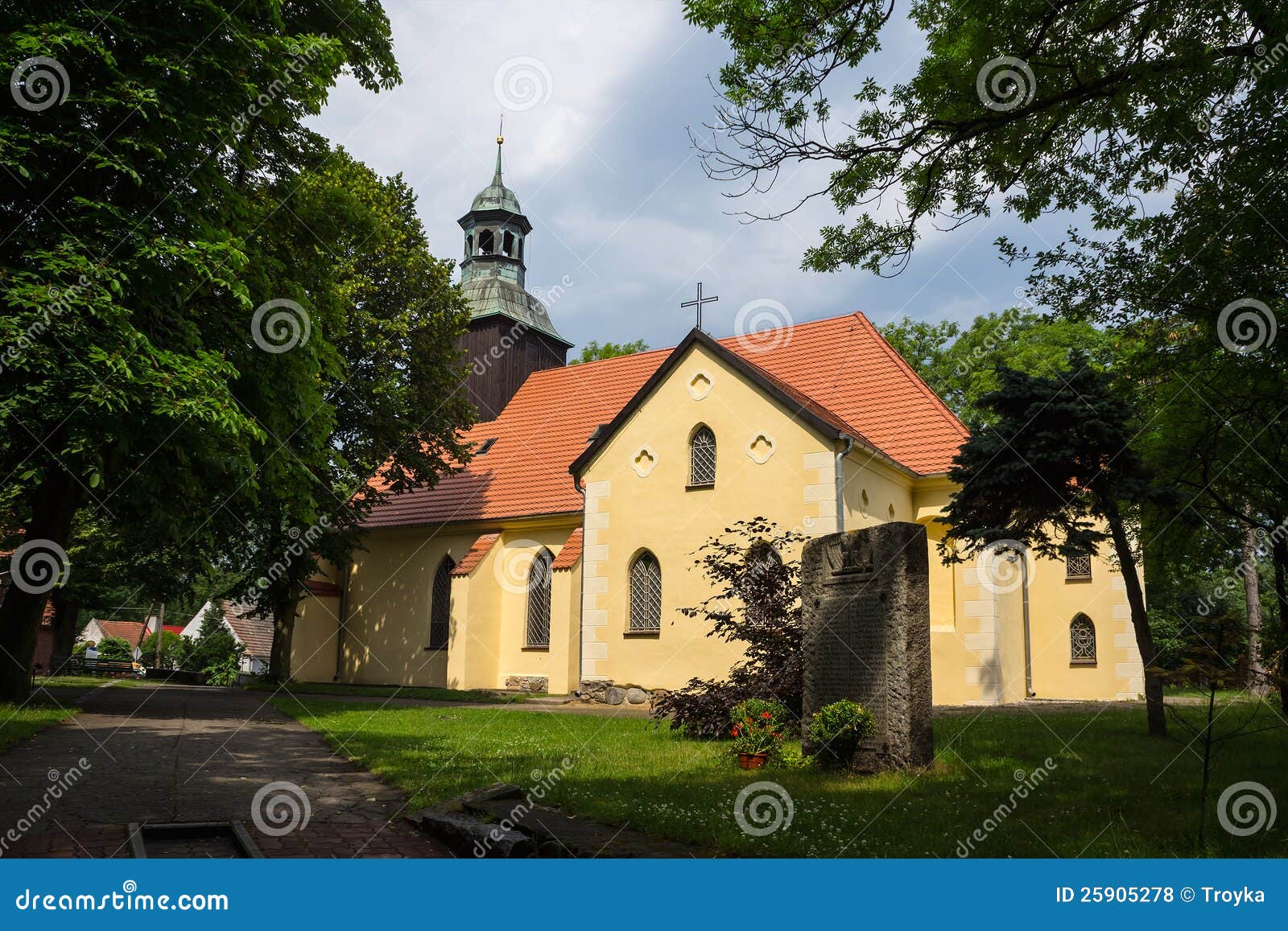 Church in Leba, Poland. stock photo. Image of exterior - 25905278