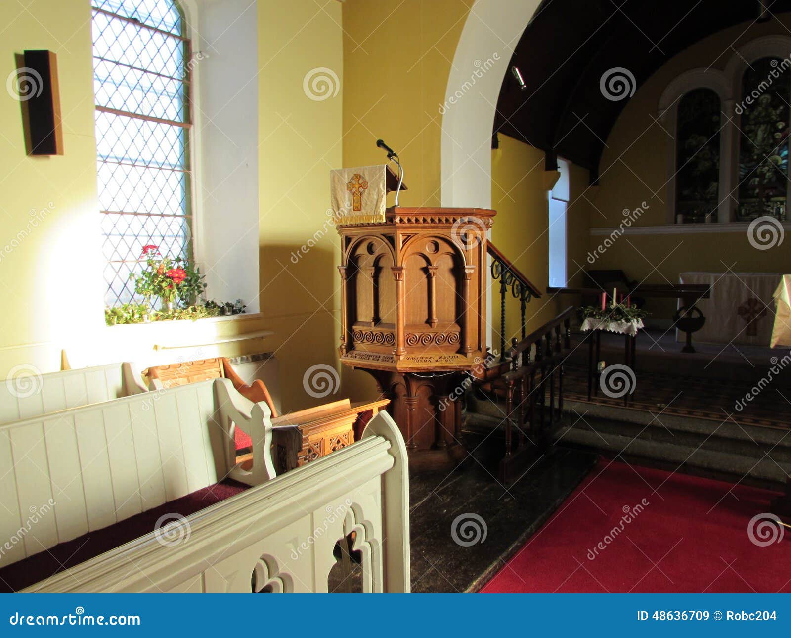 Church Lectern stock image. Image of wood, england, white - 48636709