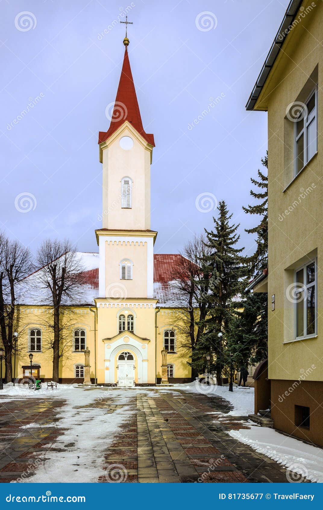 Church in Liptovsky Mikulas, Slovakia Stock Image - Image of catholic ...