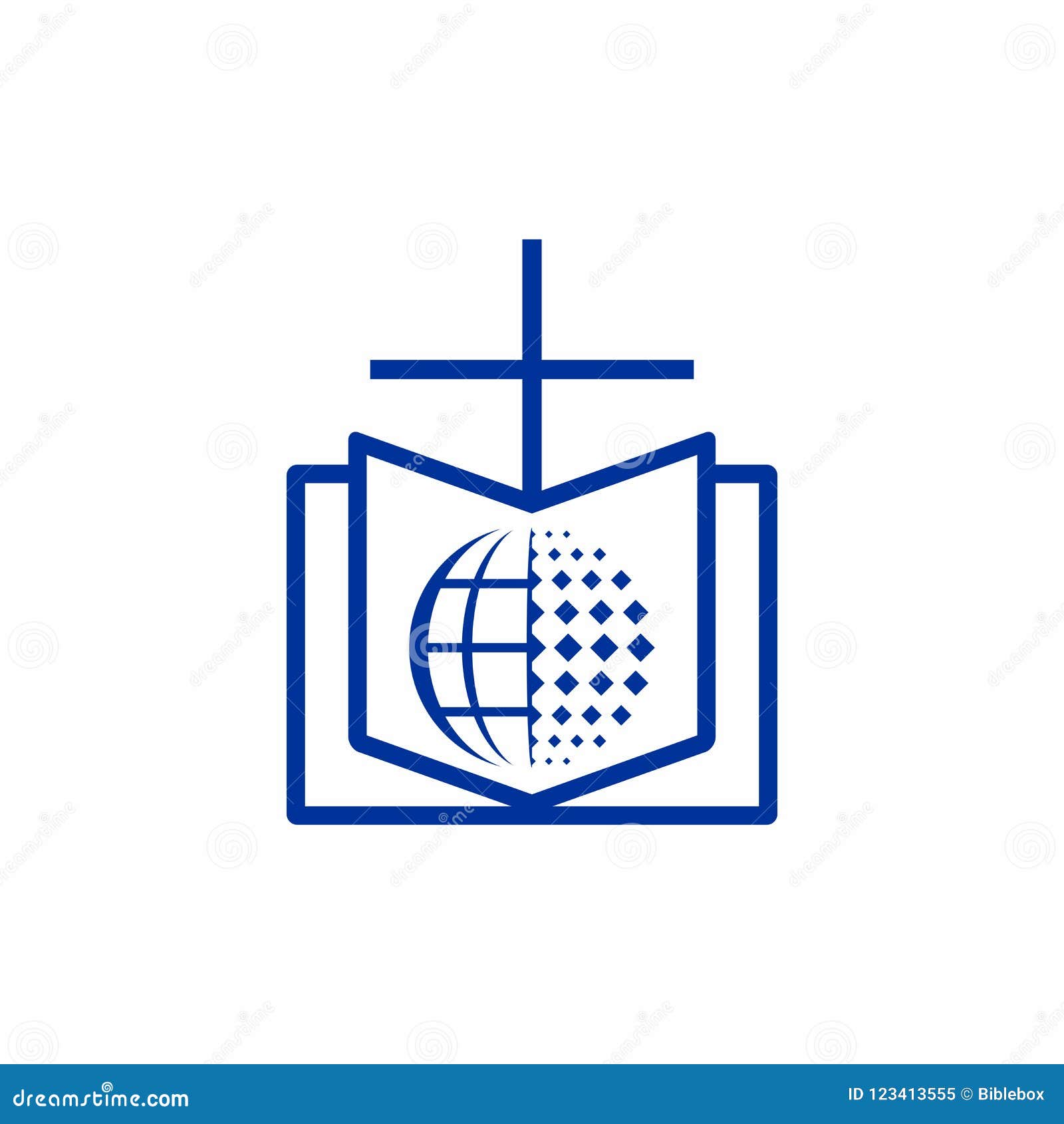 Church Logo. the Church of Christ with a Biblical Foundation. Stock ...