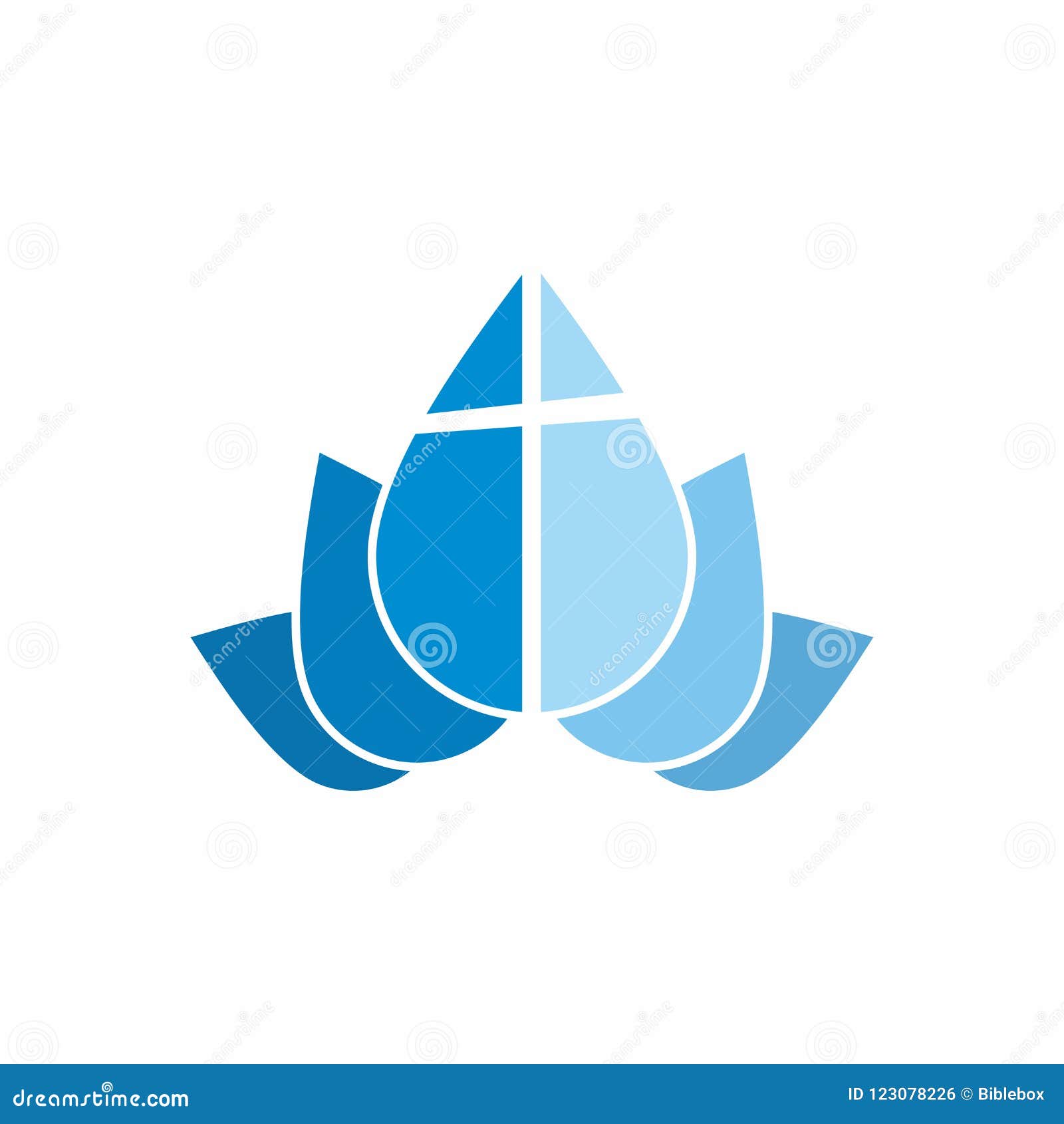Church Logo. Cross and Water Drops. Stock Vector - Illustration of ...