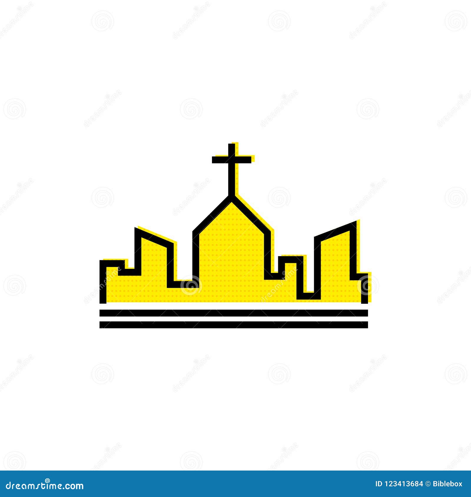 Church Logo. Holy Church in the City. Stock Vector - Illustration of ...