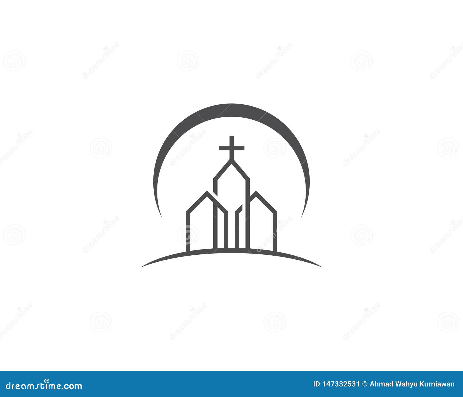 Church logo vector stock vector. Illustration of catholic - 147332531