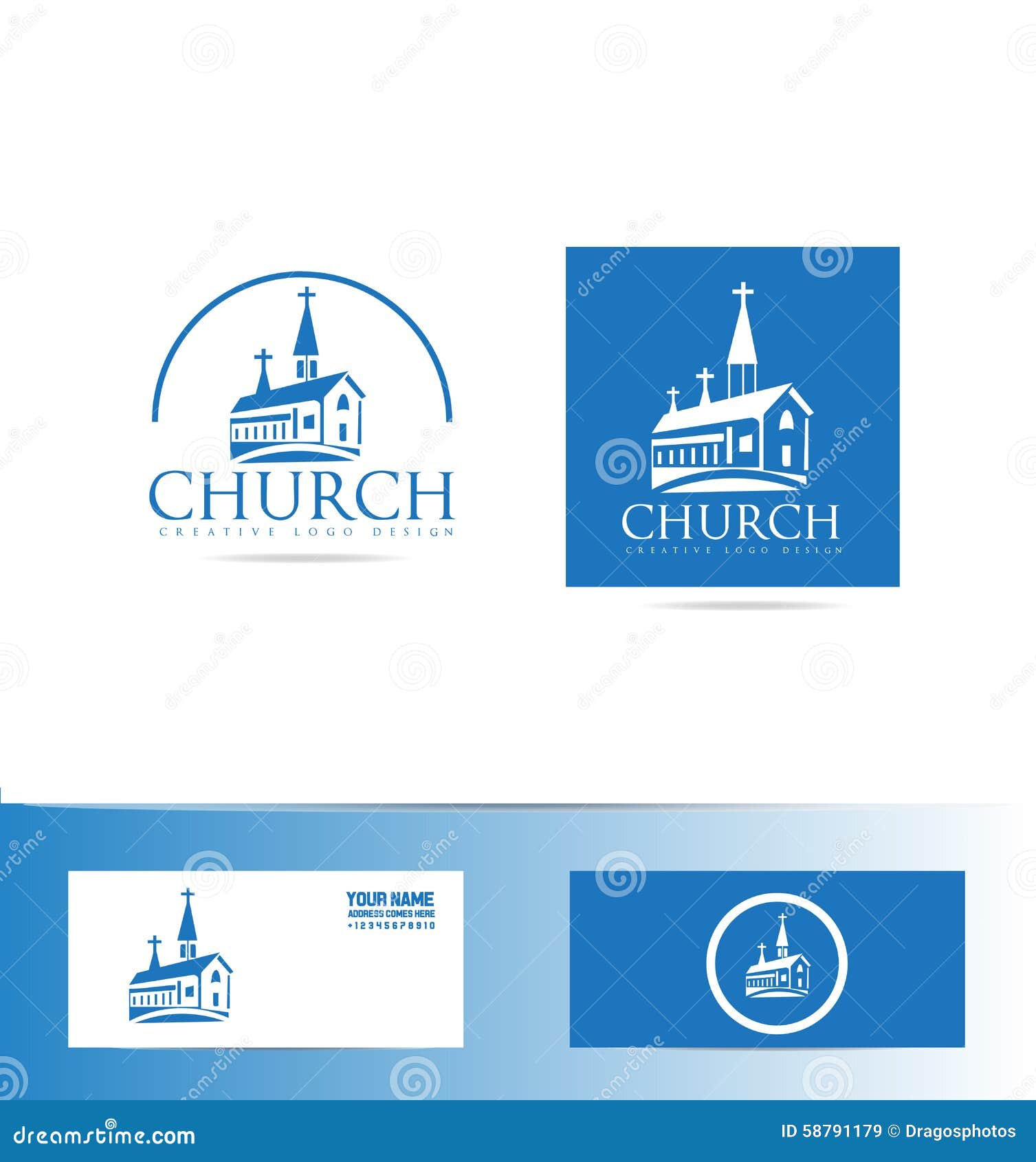 Church logo stock vector. Illustration of graphic, building - 58791179