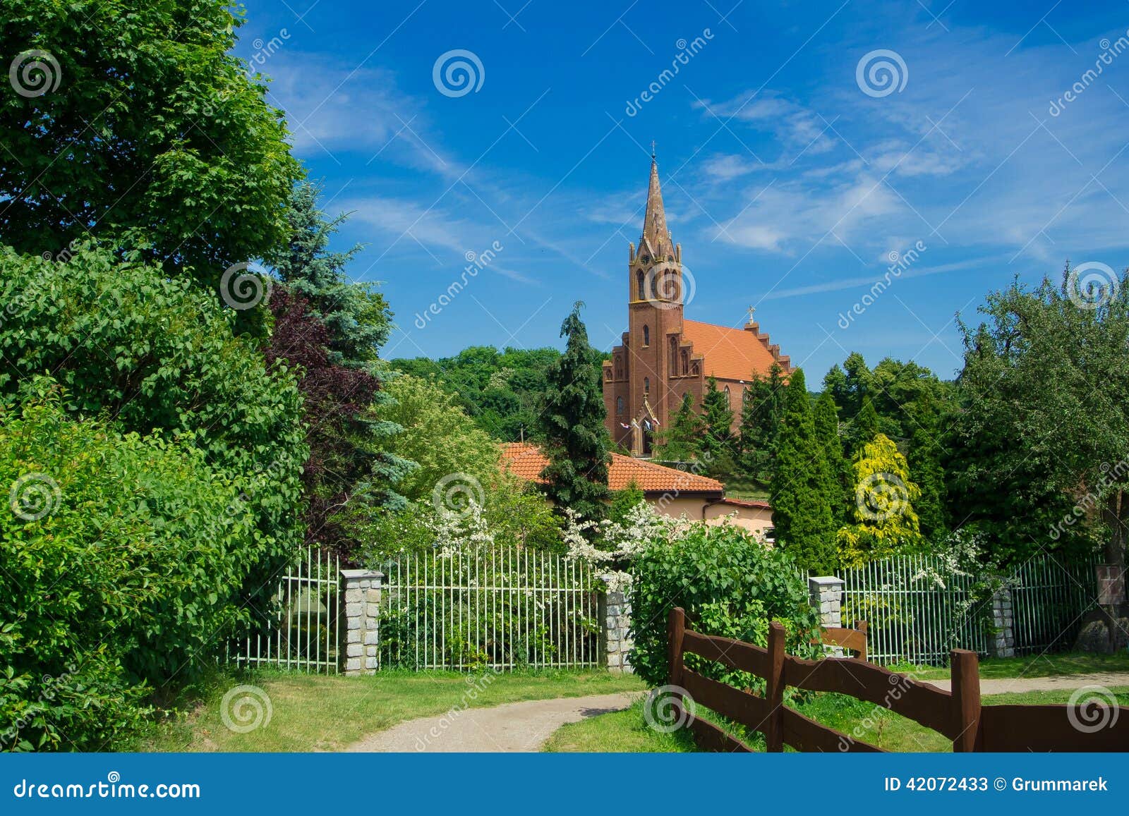 Church in Lubin, Poland stock image. Image of holiday - 42072433