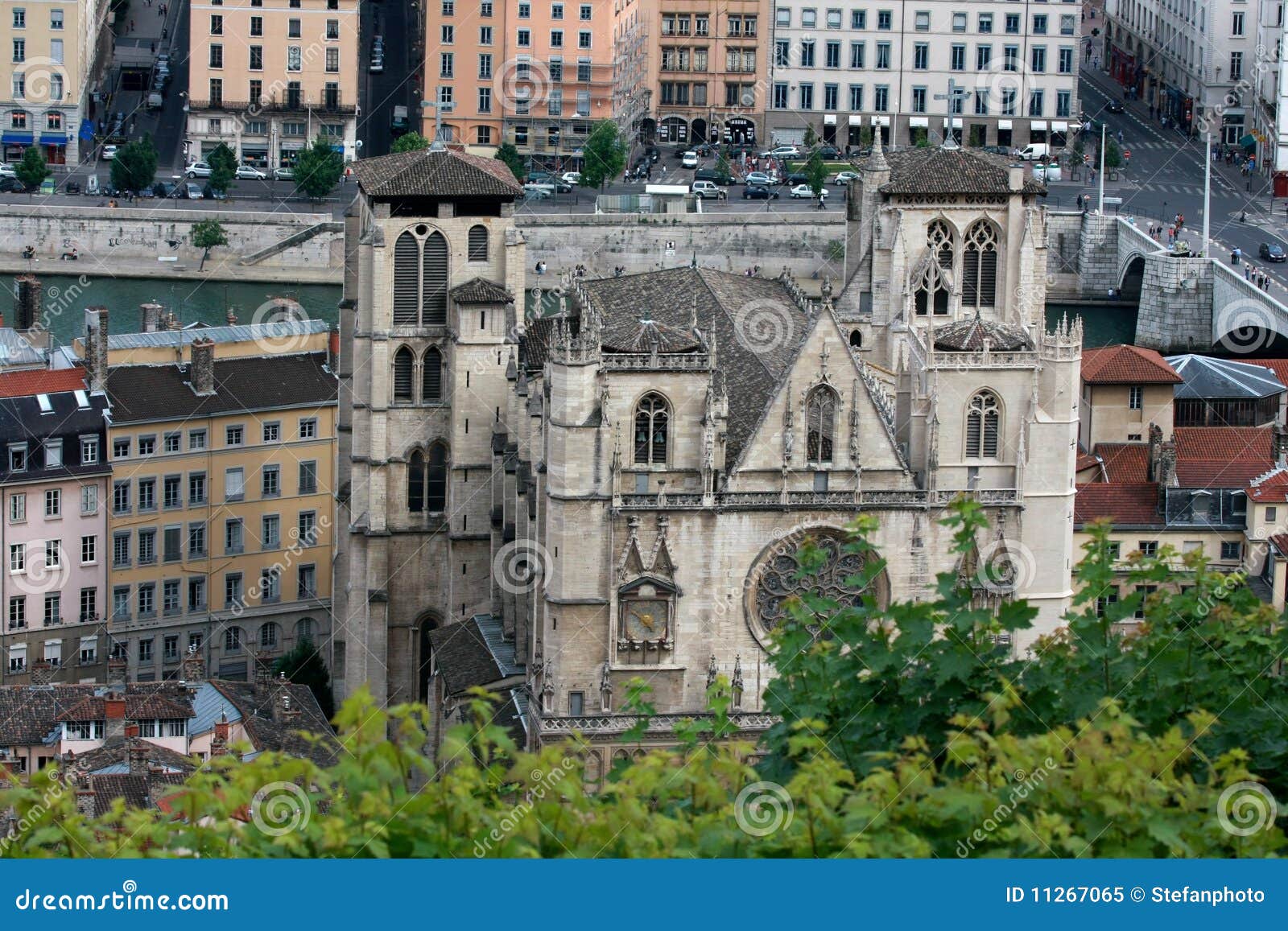 Church in Lyon stock image. Image of french, spire, architecture - 11267065
