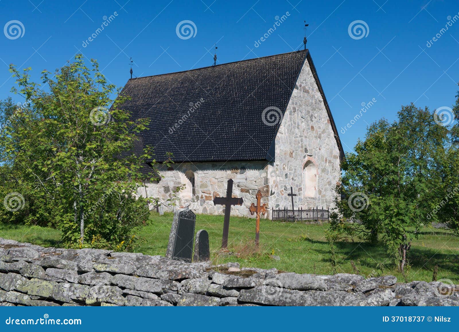 Church made of stones stock image. Image of countryside - 37018737