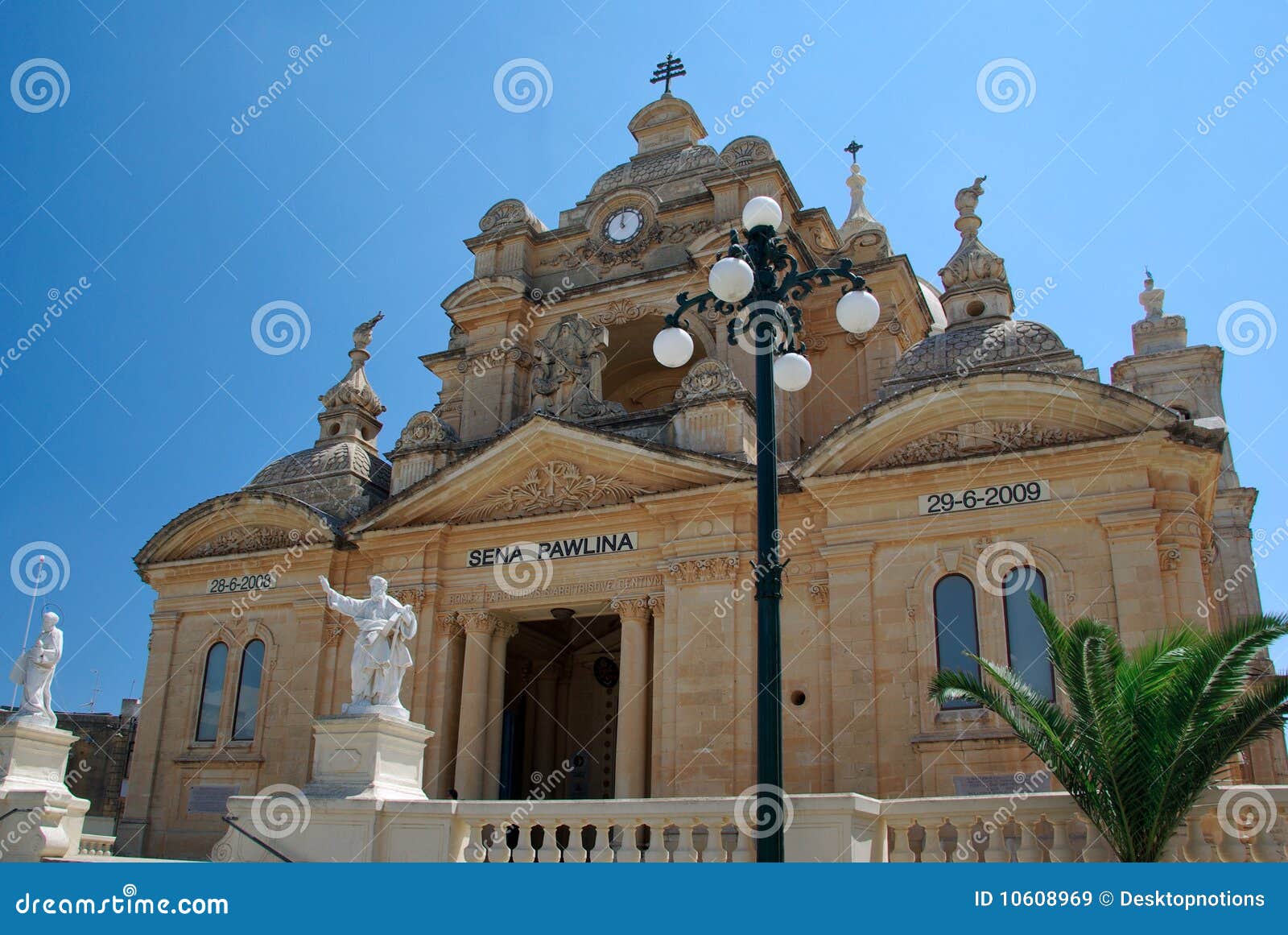Church in Malta stock image. Image of spire, statue, religion - 10608969