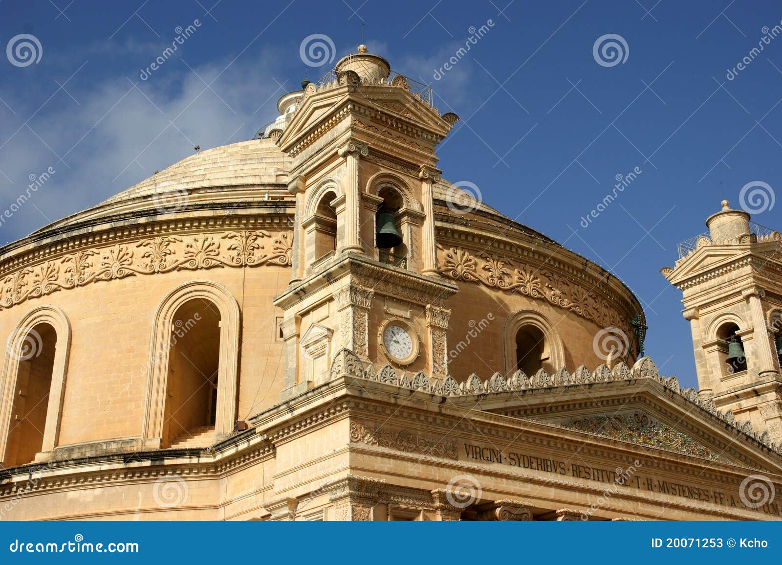 Church in malta stock image. Image of knight, blue, europe - 20071253