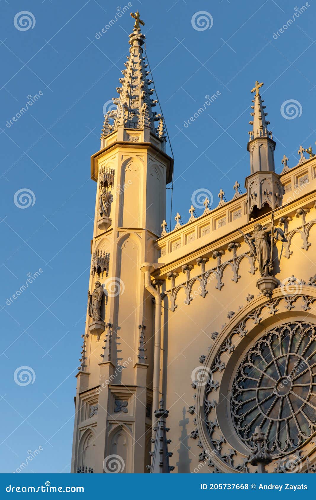 Church in the Medieval Gothic Style. Gothic Chapel Stock Photo - Image ...