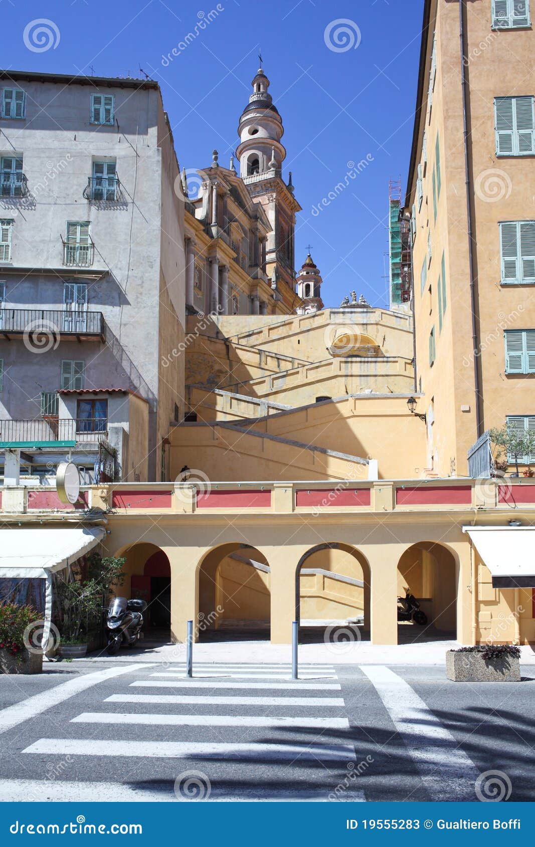 Church in menton stock image. Image of ancient, france - 19555283