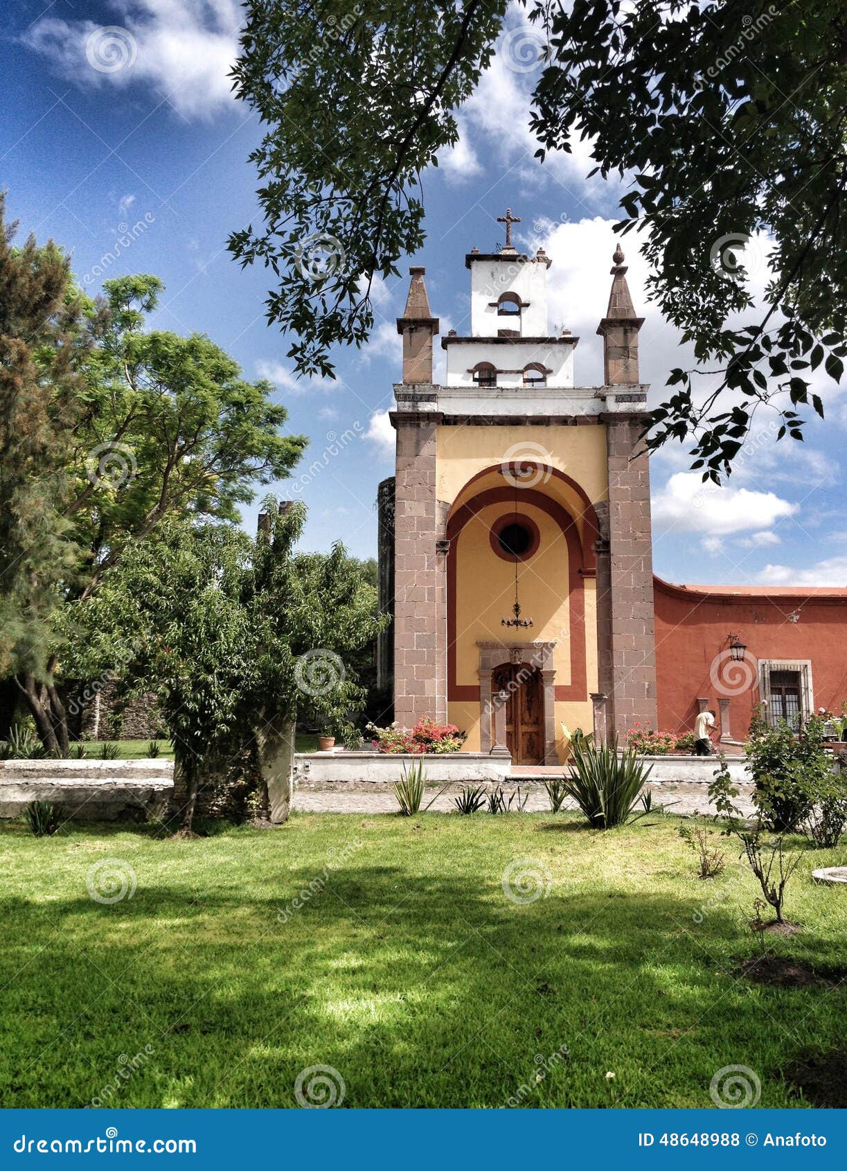 Church In Mexican Village Tule In Oaxaca Region Royalty-Free Stock ...