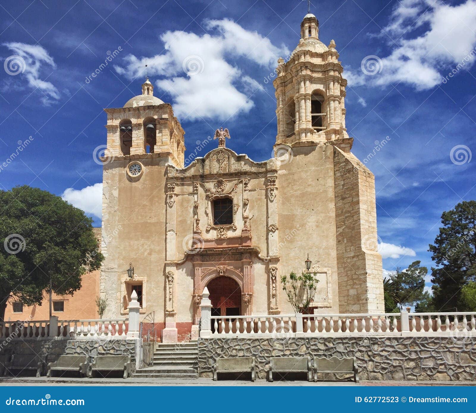Church in mexico stock image. Image of mexico, countryside - 62772523