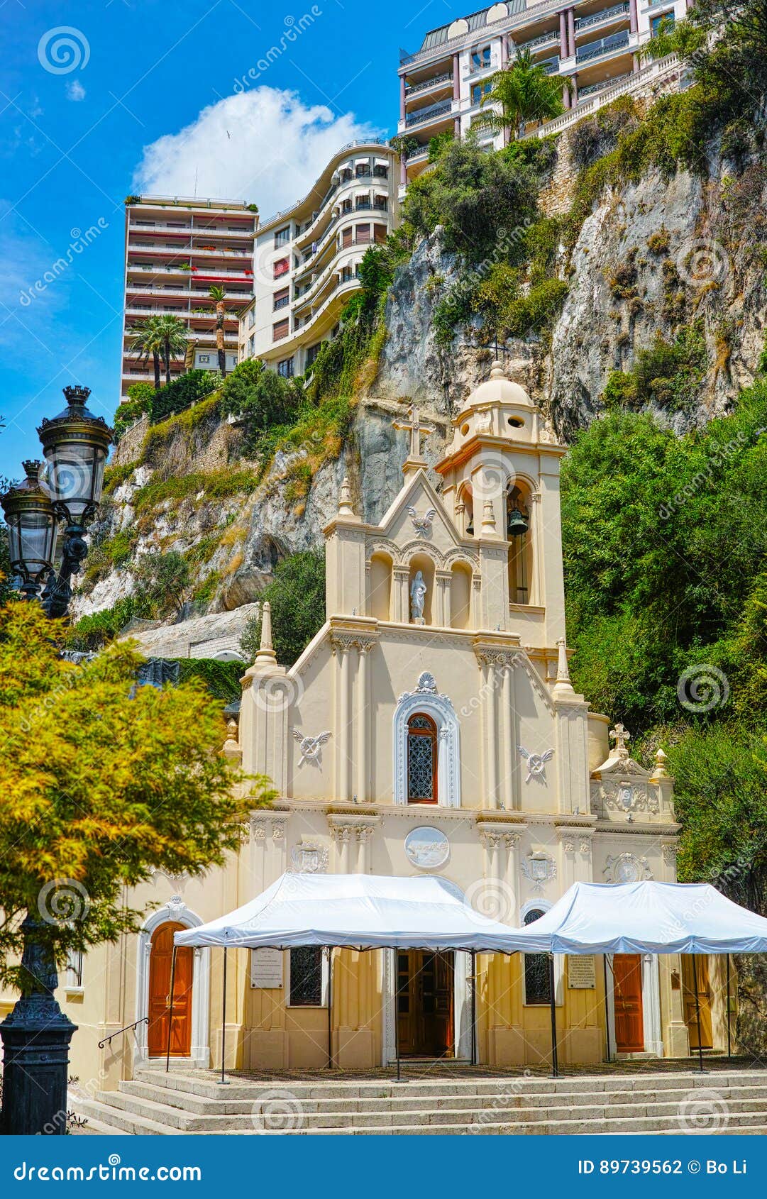 Church in Monaco stock photo. Image of cathedral, urban - 89739562