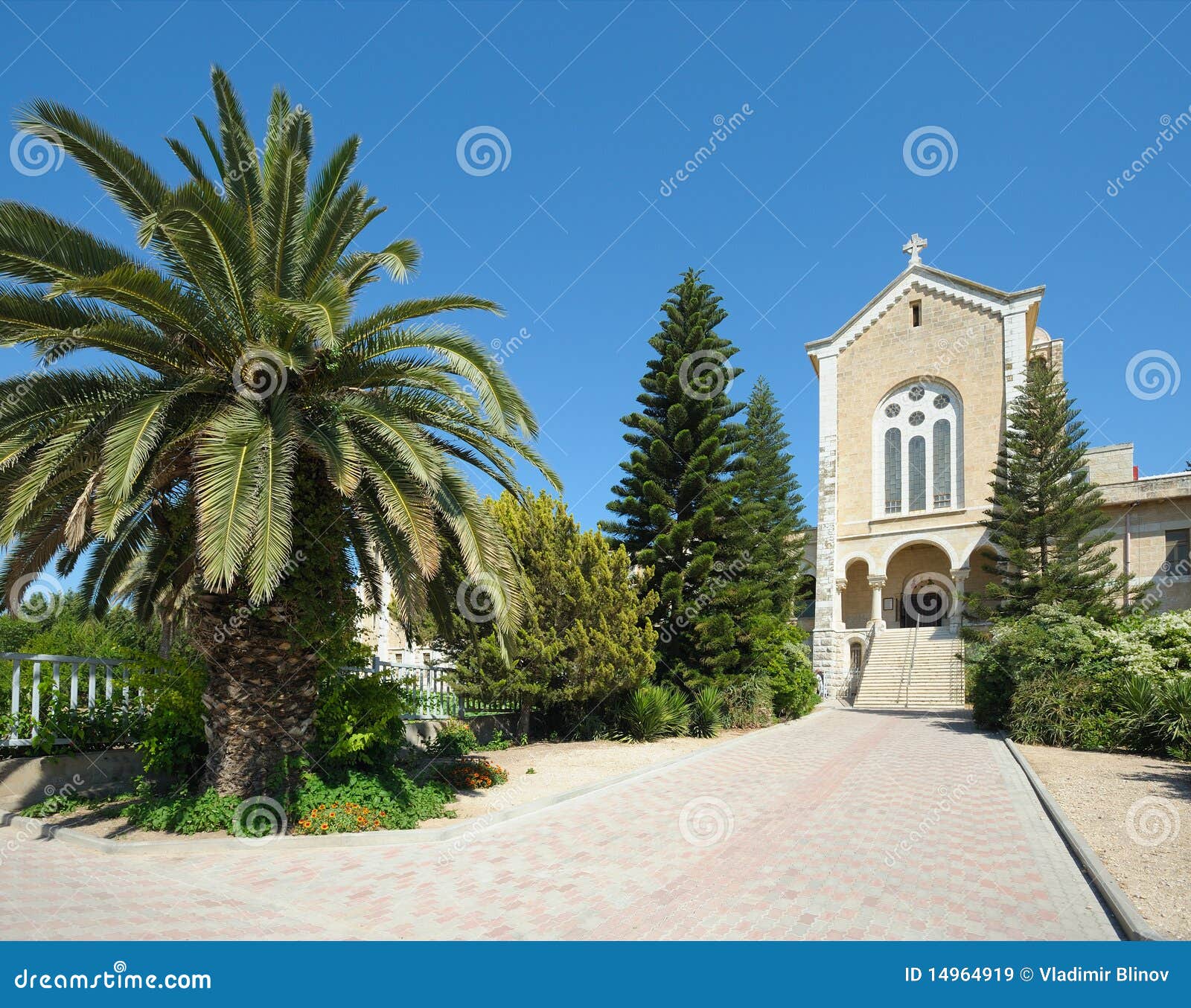Church in the Monastery Latrun Stock Image - Image of green, outdoor ...
