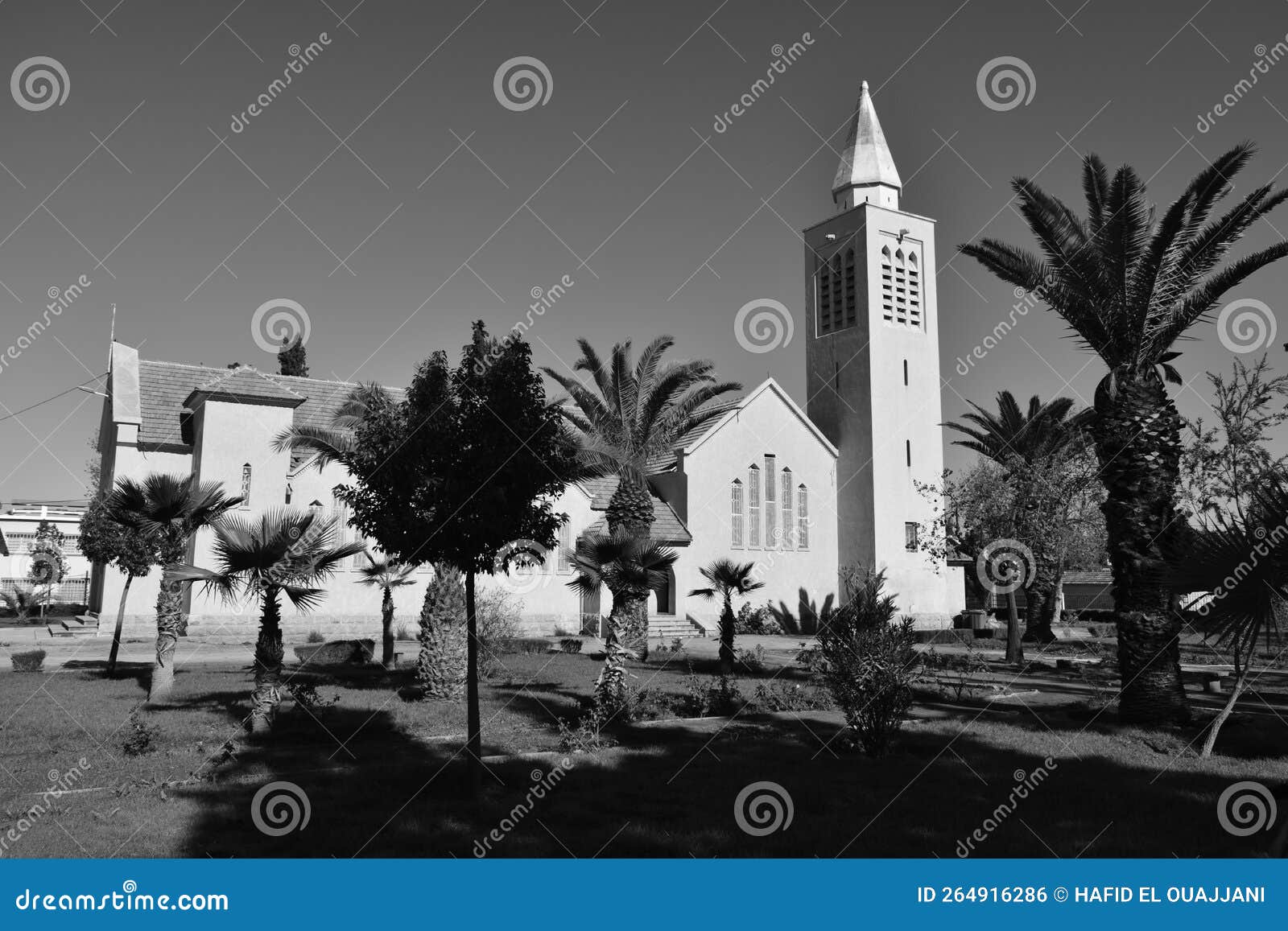 Church in Morocco stock photo. Image of white, church - 264916286