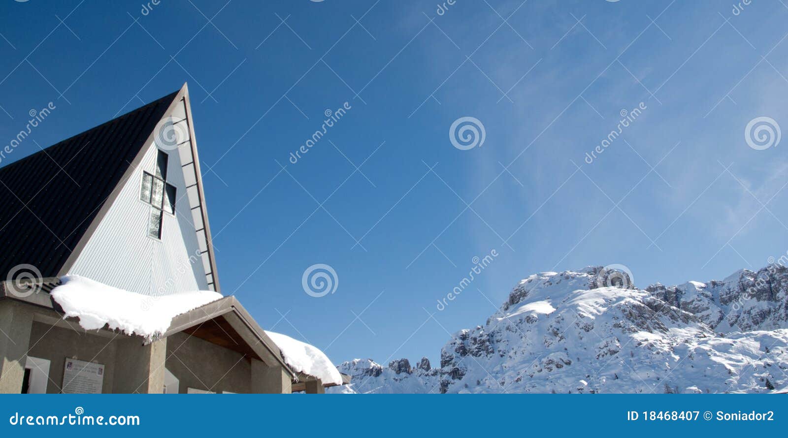 Church in mountain stock image. Image of church, altitude - 18468407