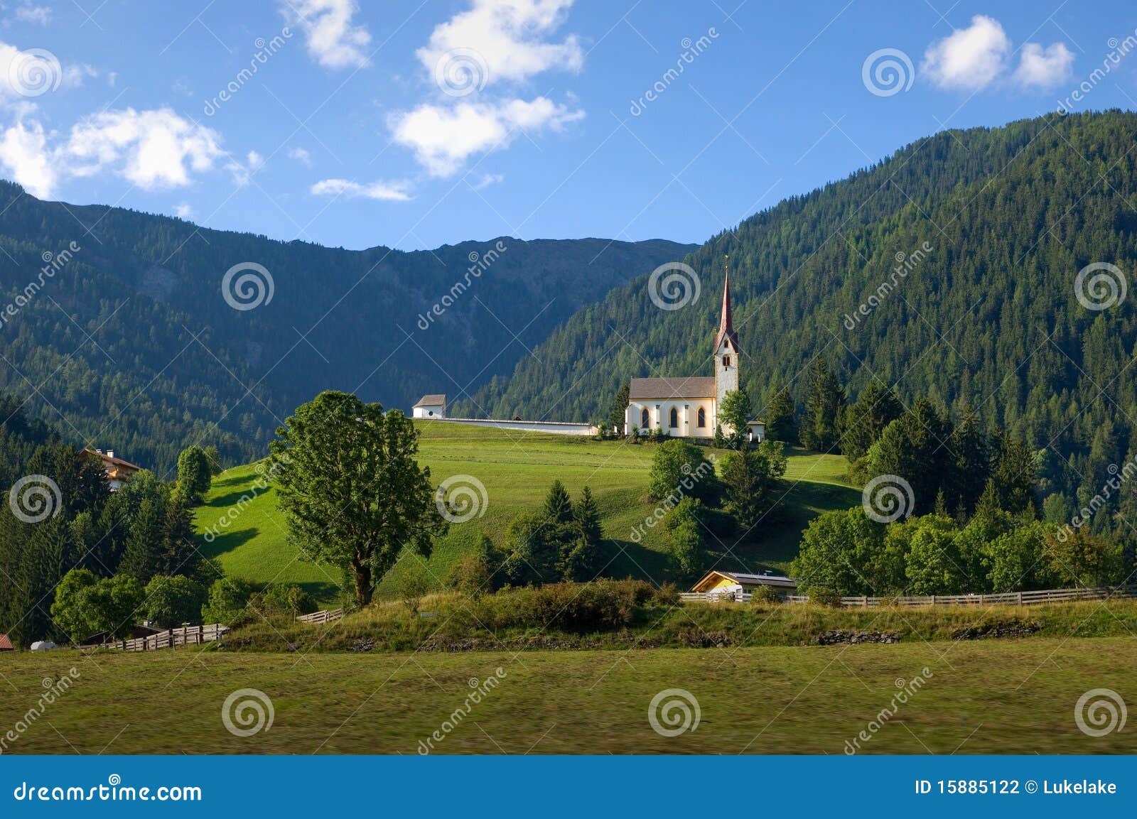 Church in the mountains stock photo. Image of belfry - 15885122