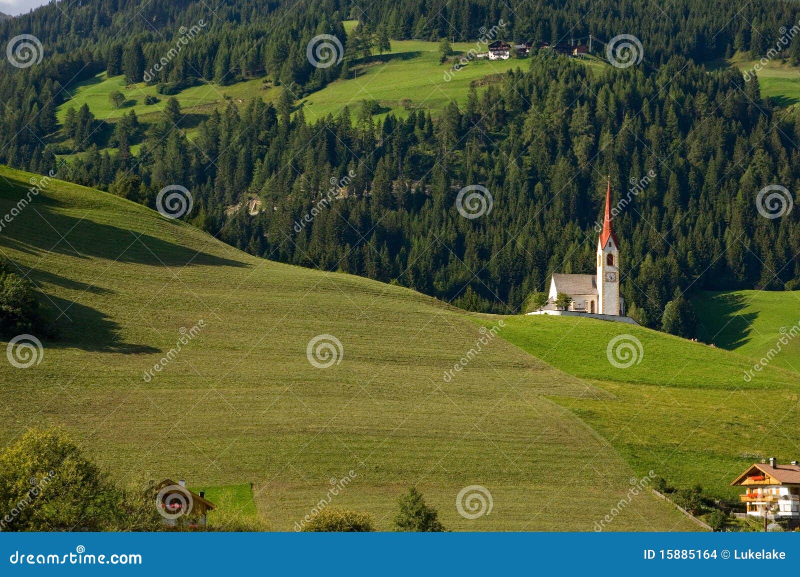 Church in the mountains stock photo. Image of catholic - 15885164