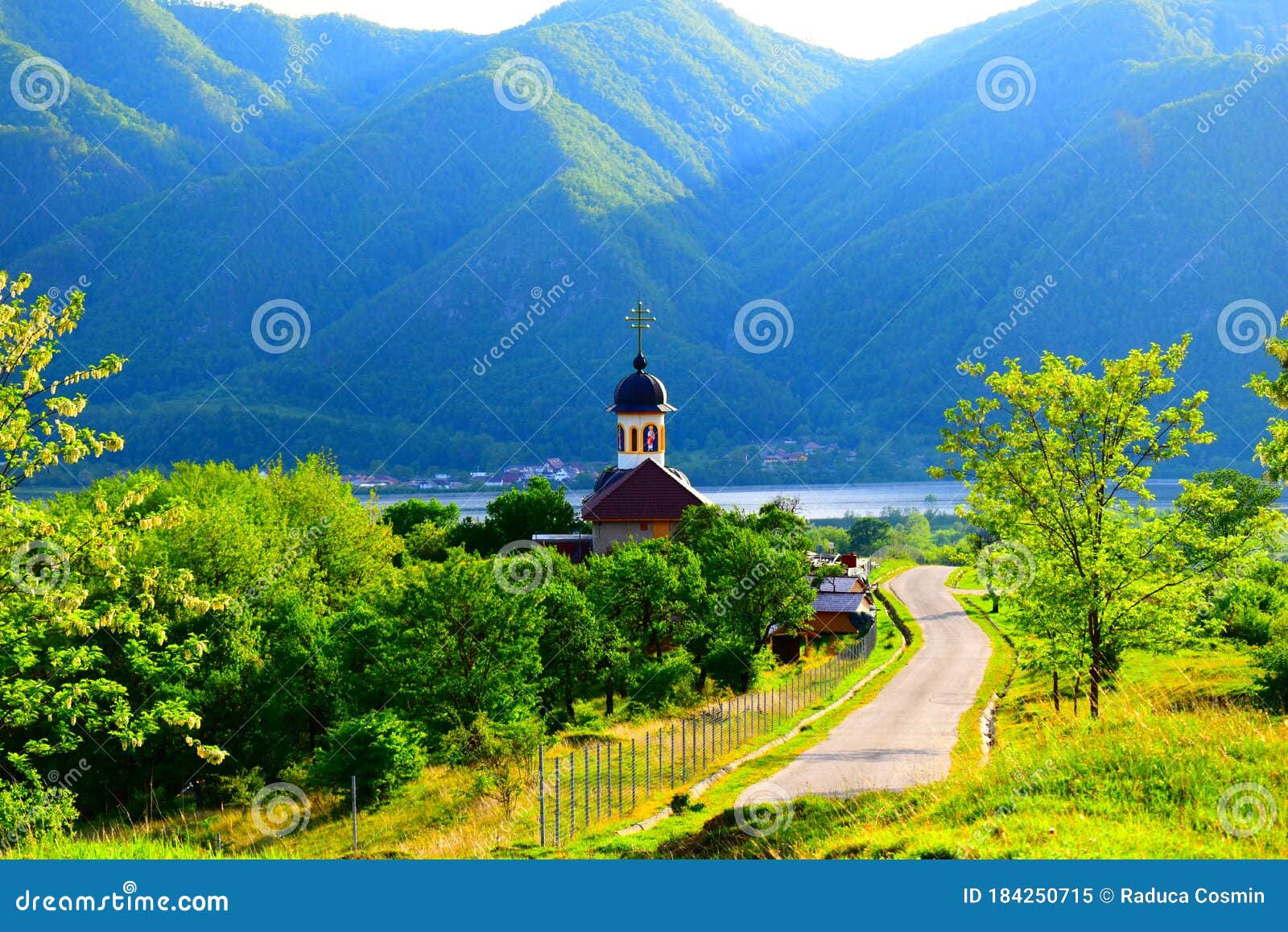 Church in the mountains stock image. Image of visitromania - 184250715