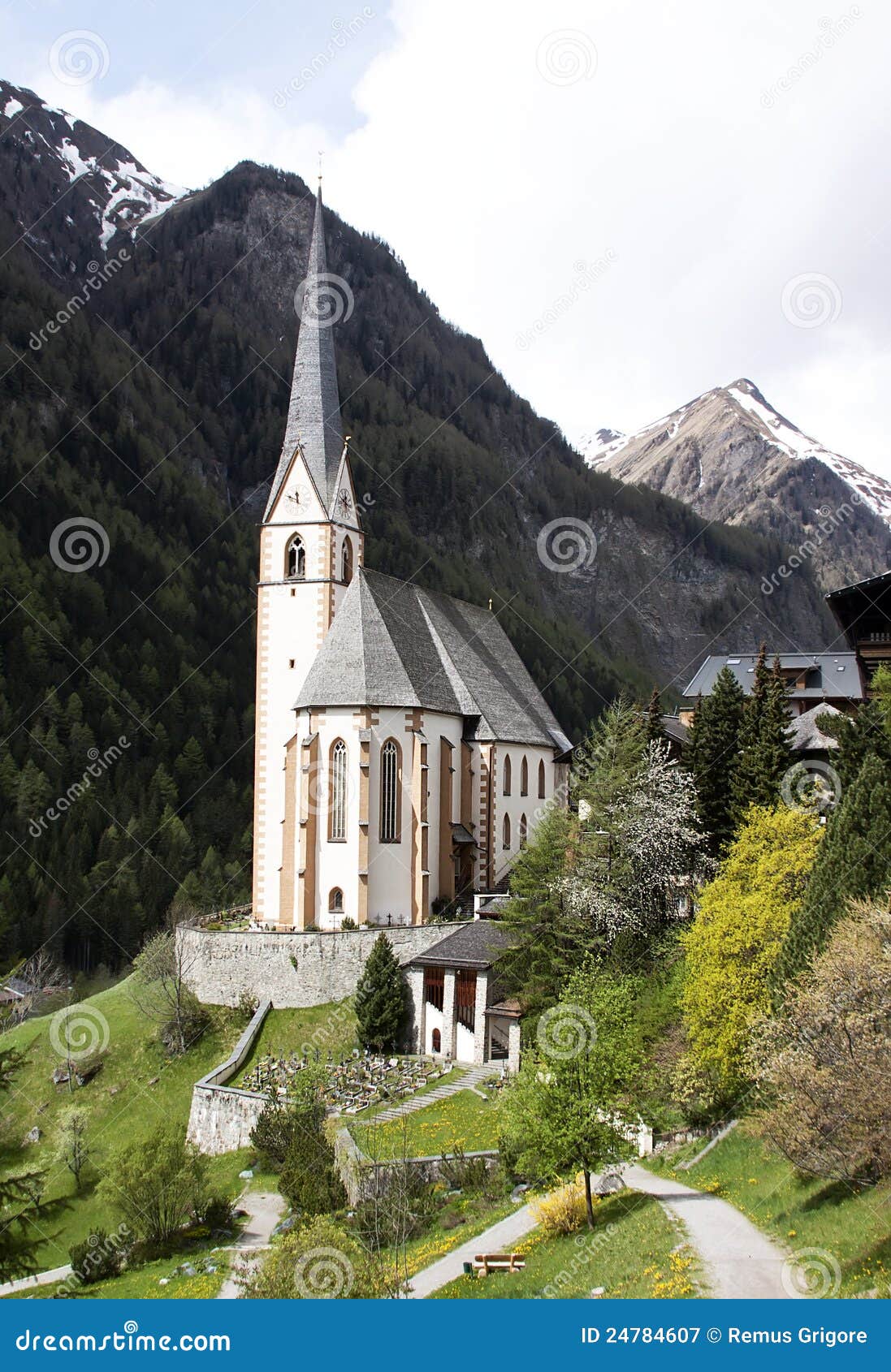 Church in the mountains stock image. Image of religion - 24784607