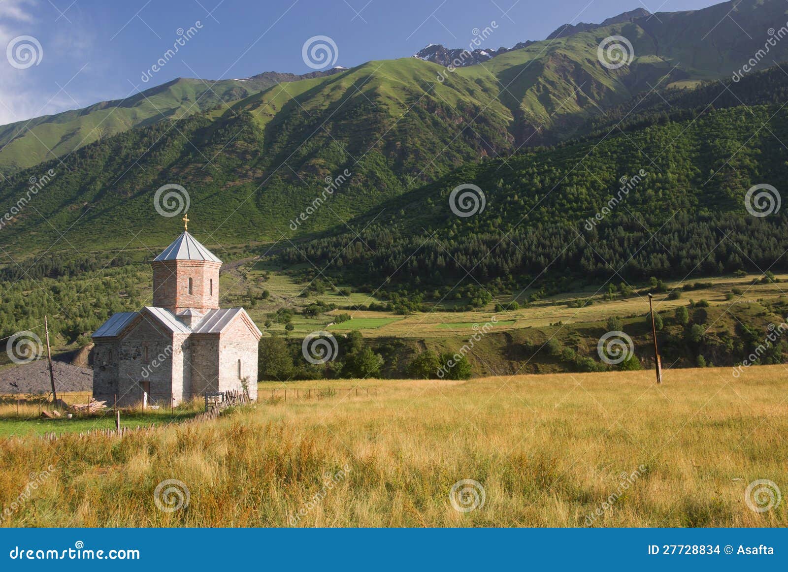 Church in the mountains stock photo. Image of monument - 27728834