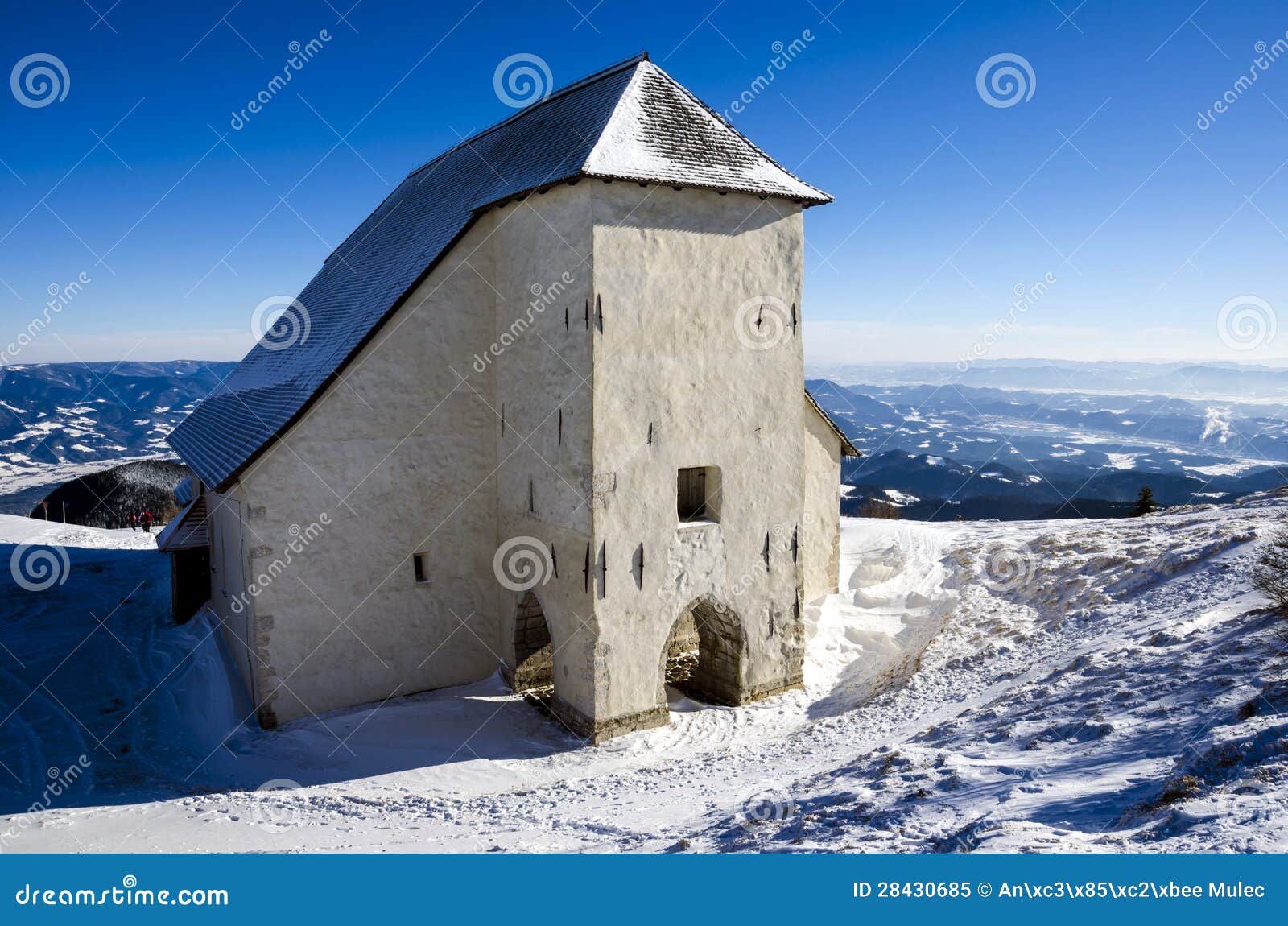 Church in the mountains stock image. Image of shadow - 28430685