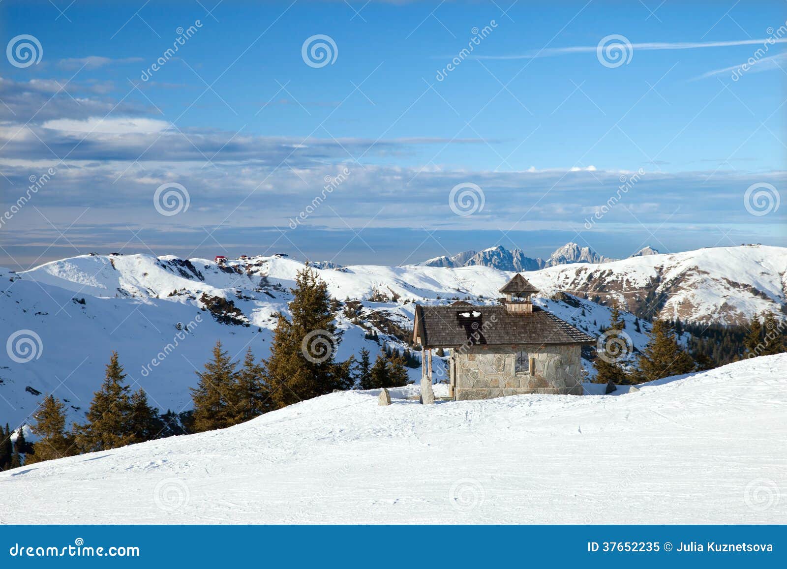 The church in mountains stock image. Image of cirrus - 37652235