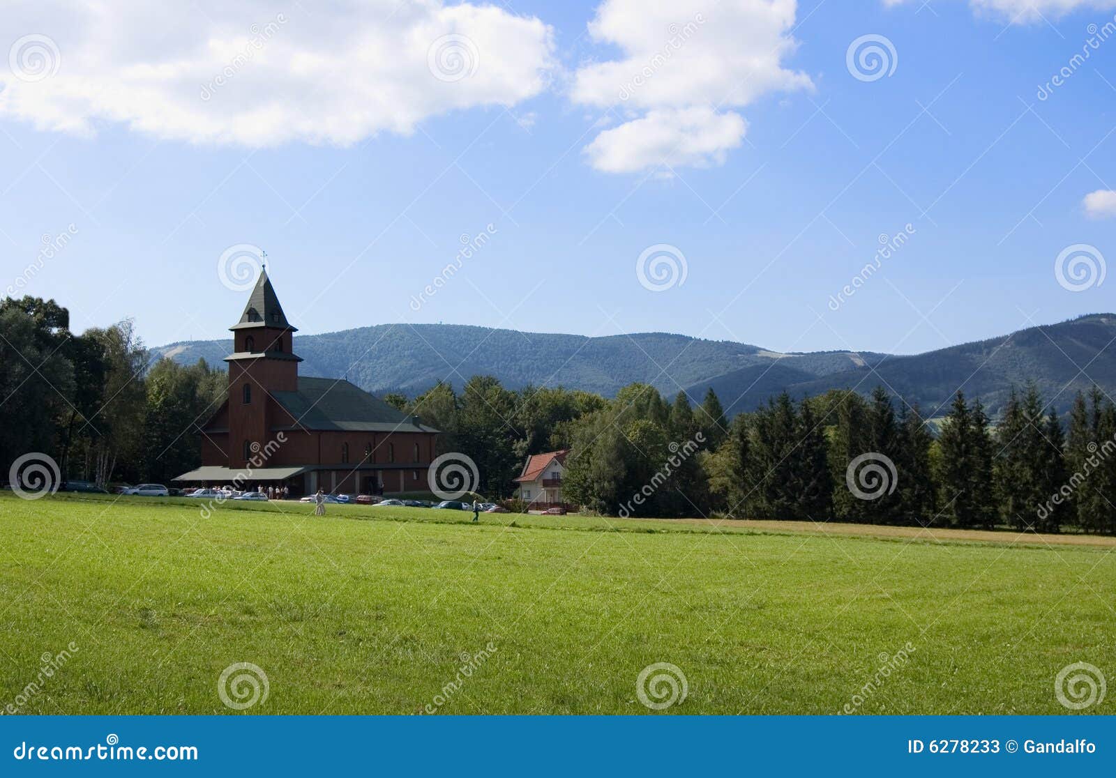 Church in mountains stock image. Image of mountains, countryside - 6278233