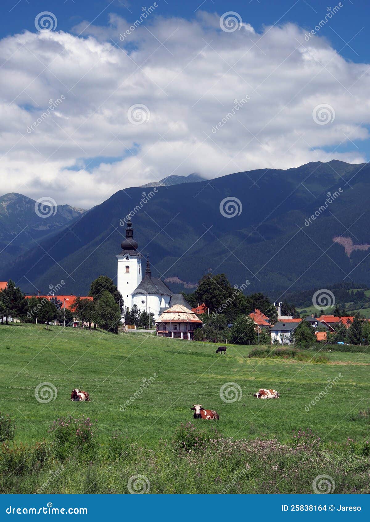Church and Mountains in Bobrovec Stock Photo - Image of bobrovec ...