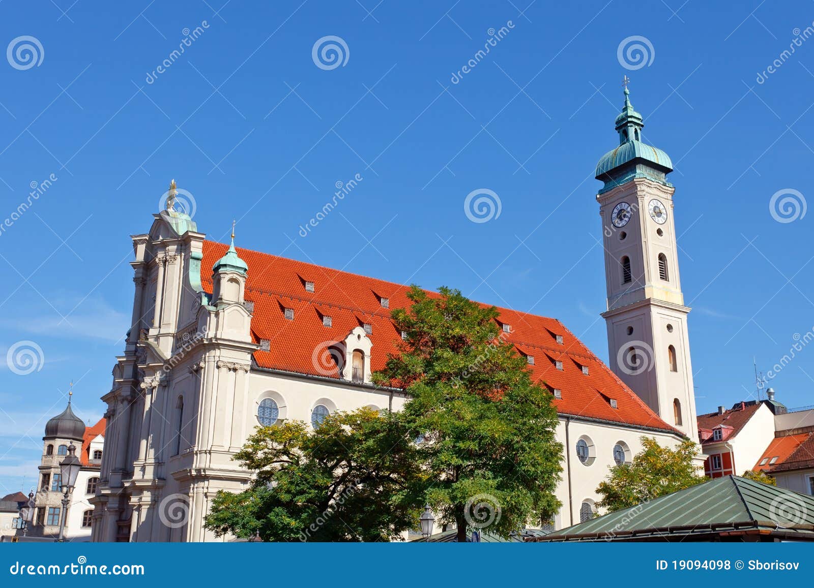 Church in Munich stock photo. Image of christianity, architecture ...