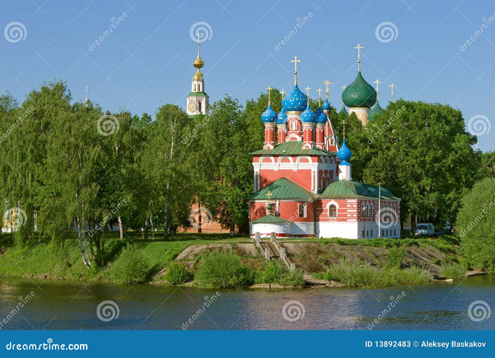 Church near the river stock image. Image of chapel, church - 13892483