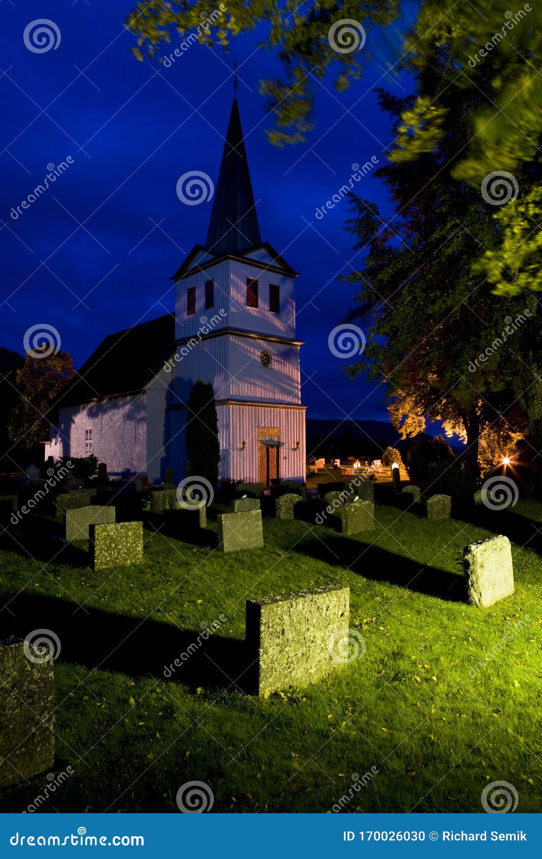 Church, Nes, Norway stock photo. Image of scandinavia - 170026030