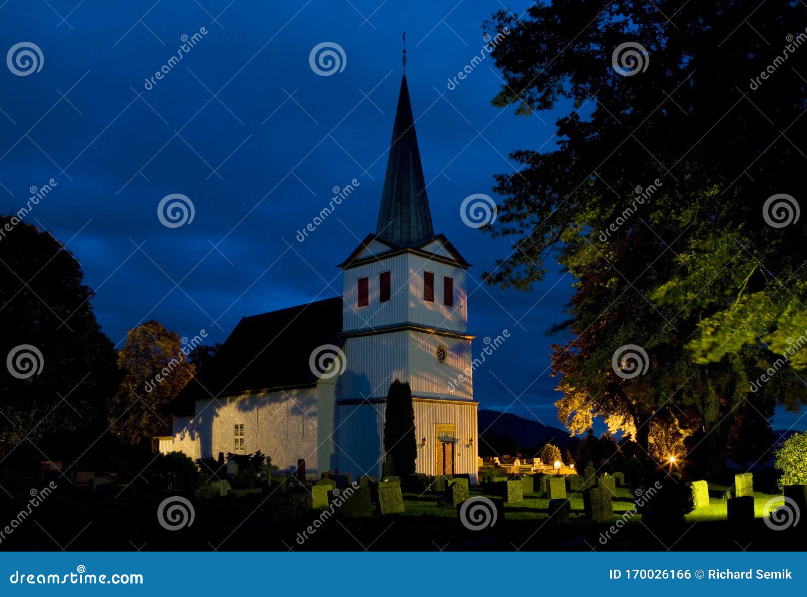 Church, Nes, Norway stock photo. Image of tomb, architecture - 170026166