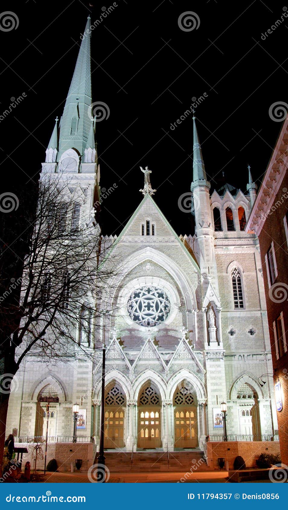 Church at Night stock illustration. Illustration of lord - 11794357