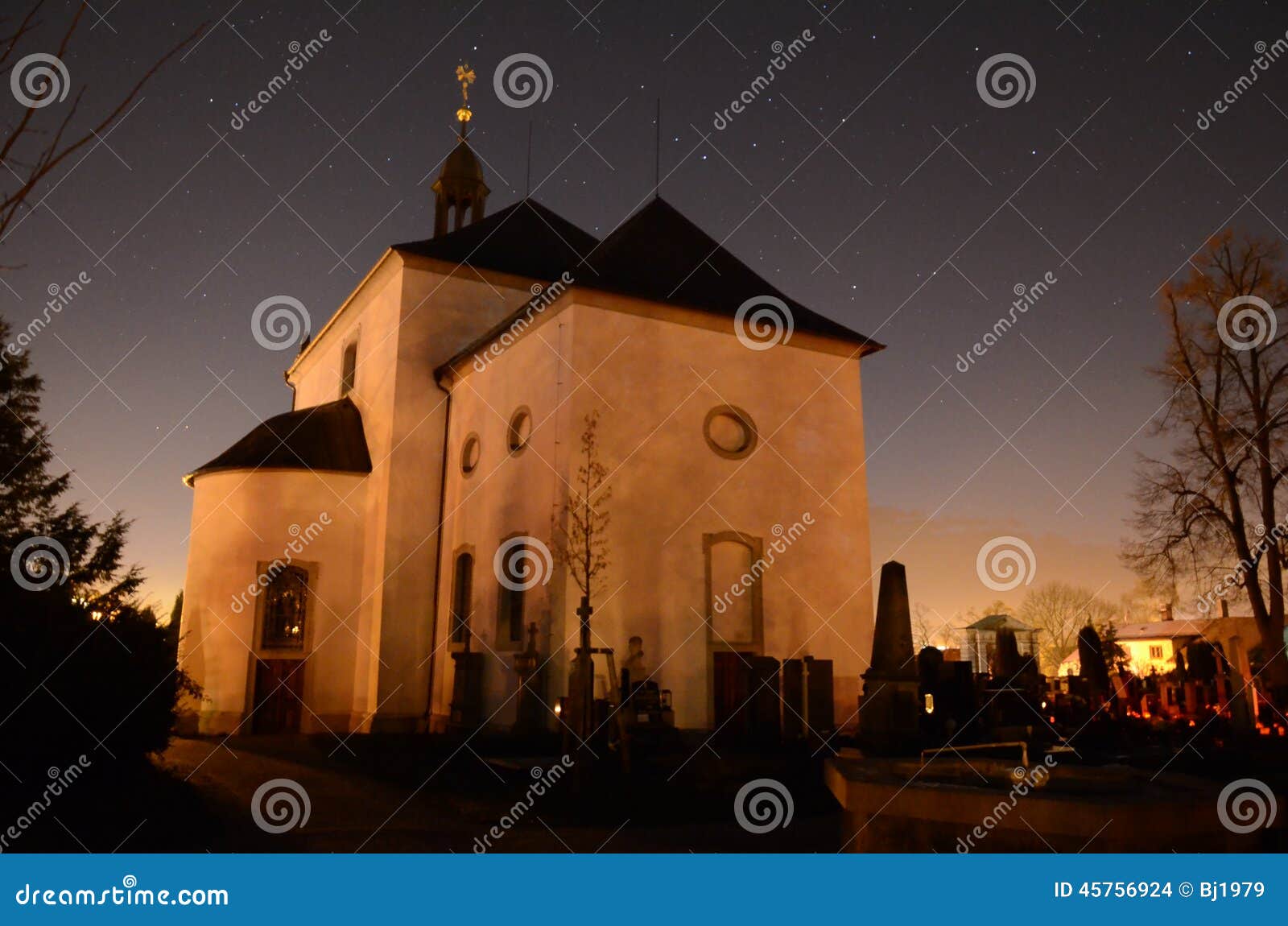 Church at night stock photo. Image of sacred, monument - 45756924