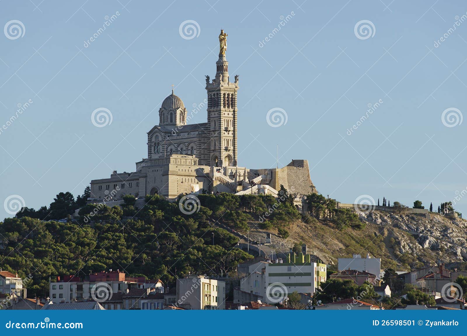 The Church Notre Dame De La Garde of Marseille Stock Image - Image of ...